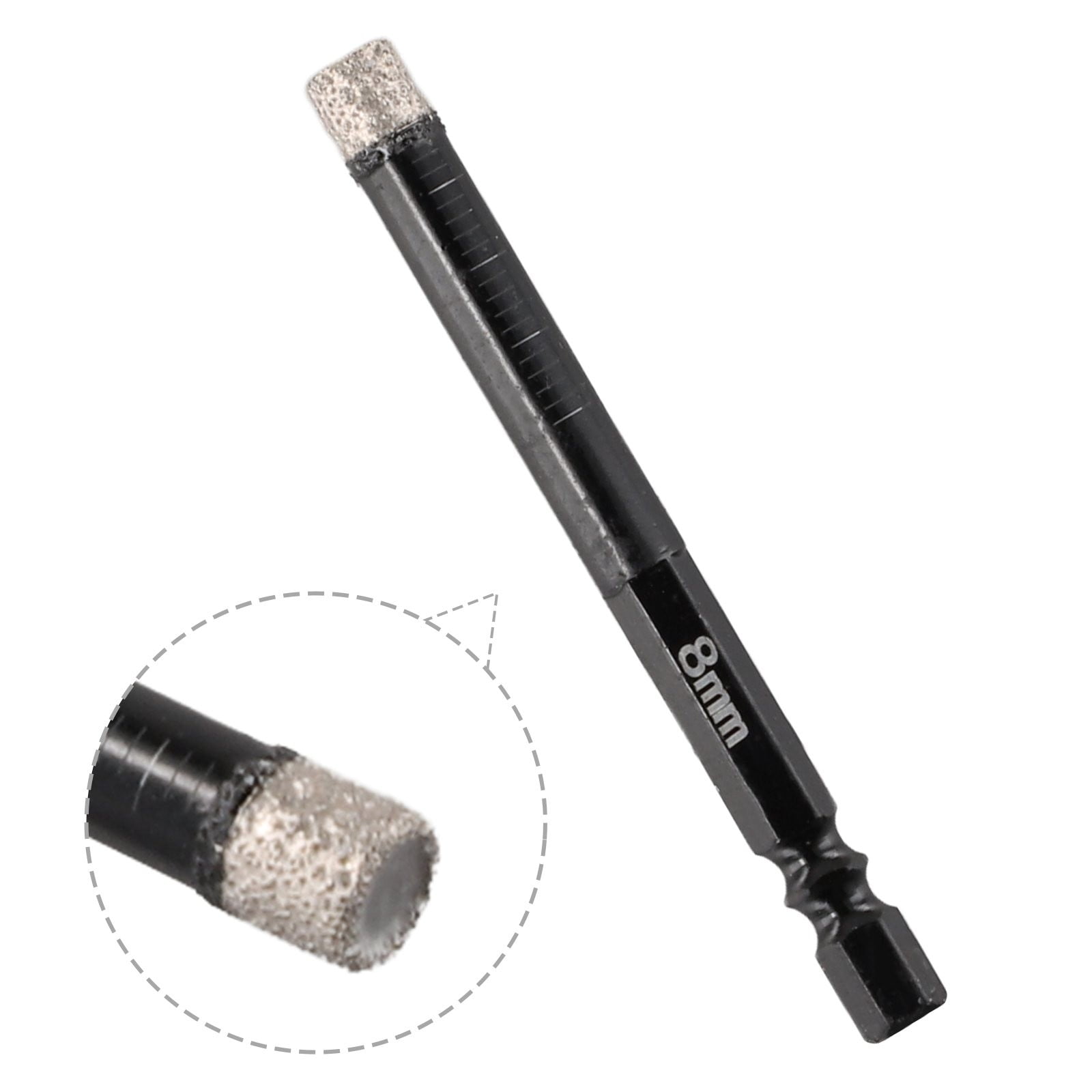 Vaccum Brazed Diamond Dry Drill Bits For Porcelain Tiles Hexagonal ...