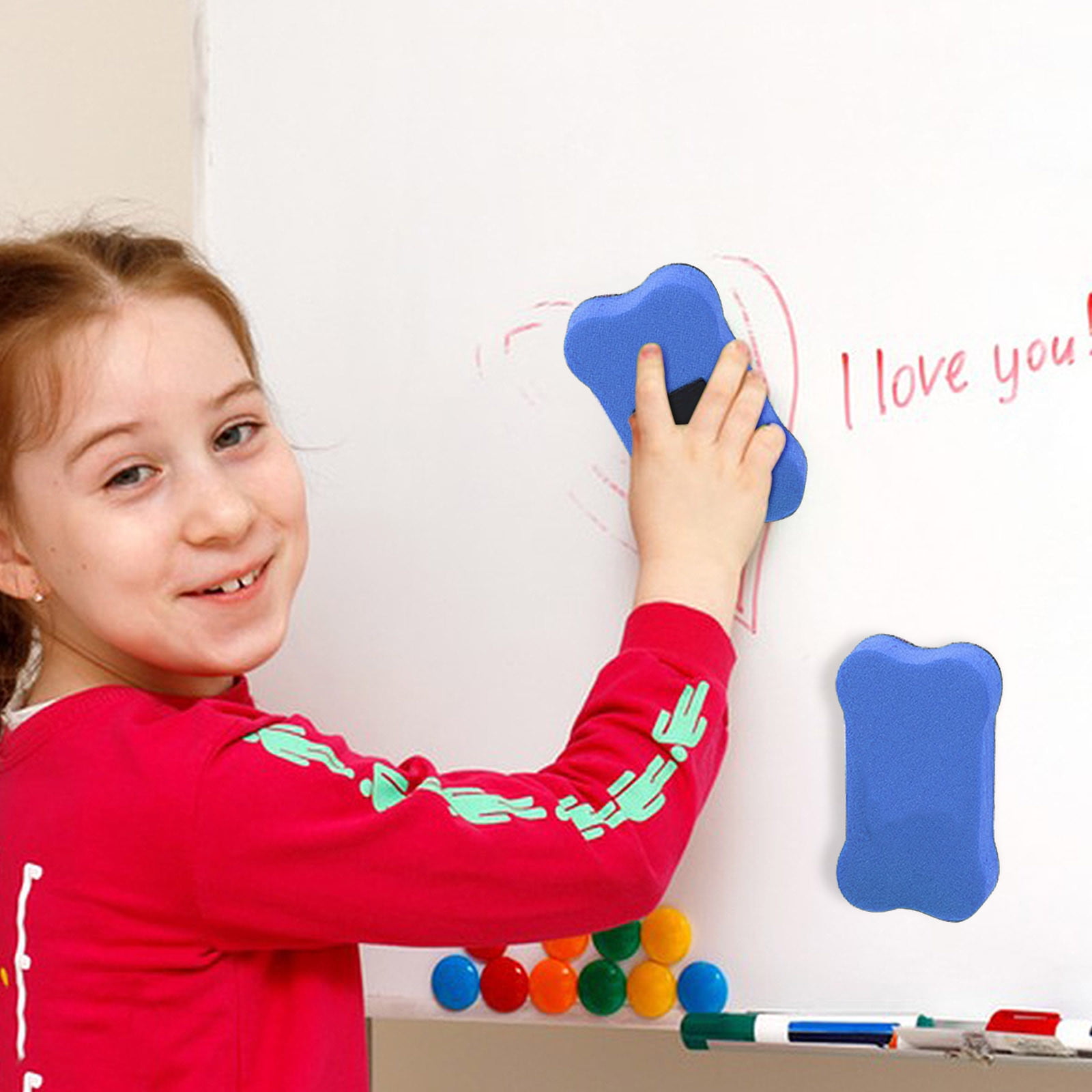 Vacemry 10Pcs Whiteboard Erasers,Magnetic Whiteboard Eraser, EVA Foam ...