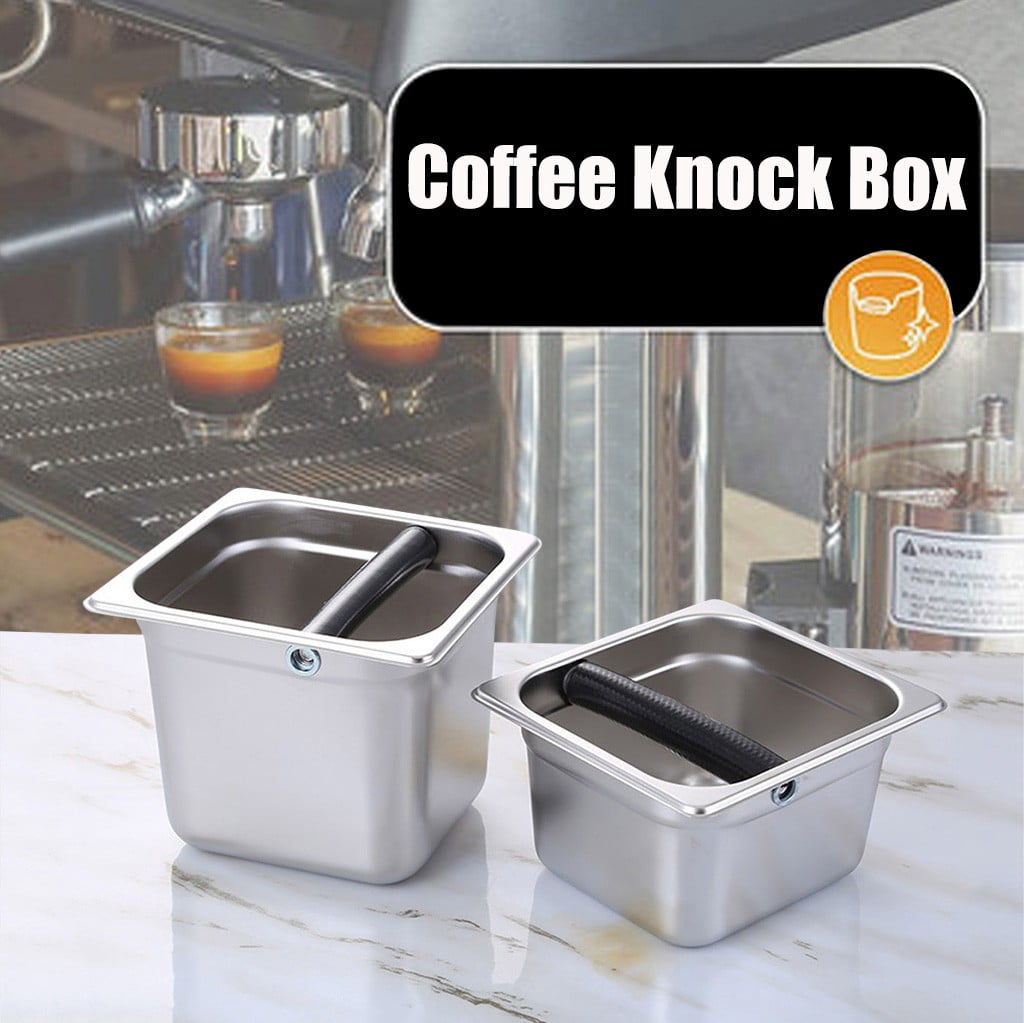 Vacemry 2Pcs Coffee Grounds Box, Stainless Steel Coffee Grounds Box ...