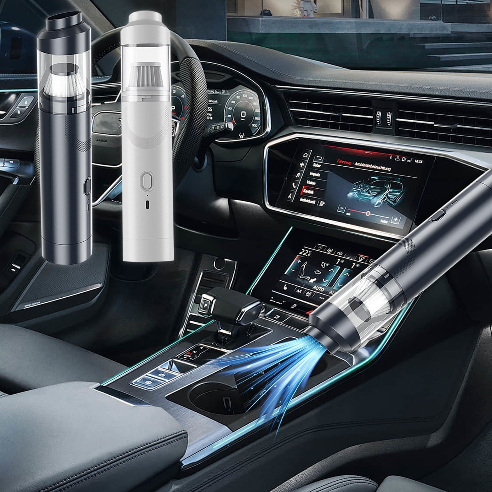 Vacemry 2Pcs Mini Car Vacuum, Handheld Car Vacuum Cleaner for Home Car ...