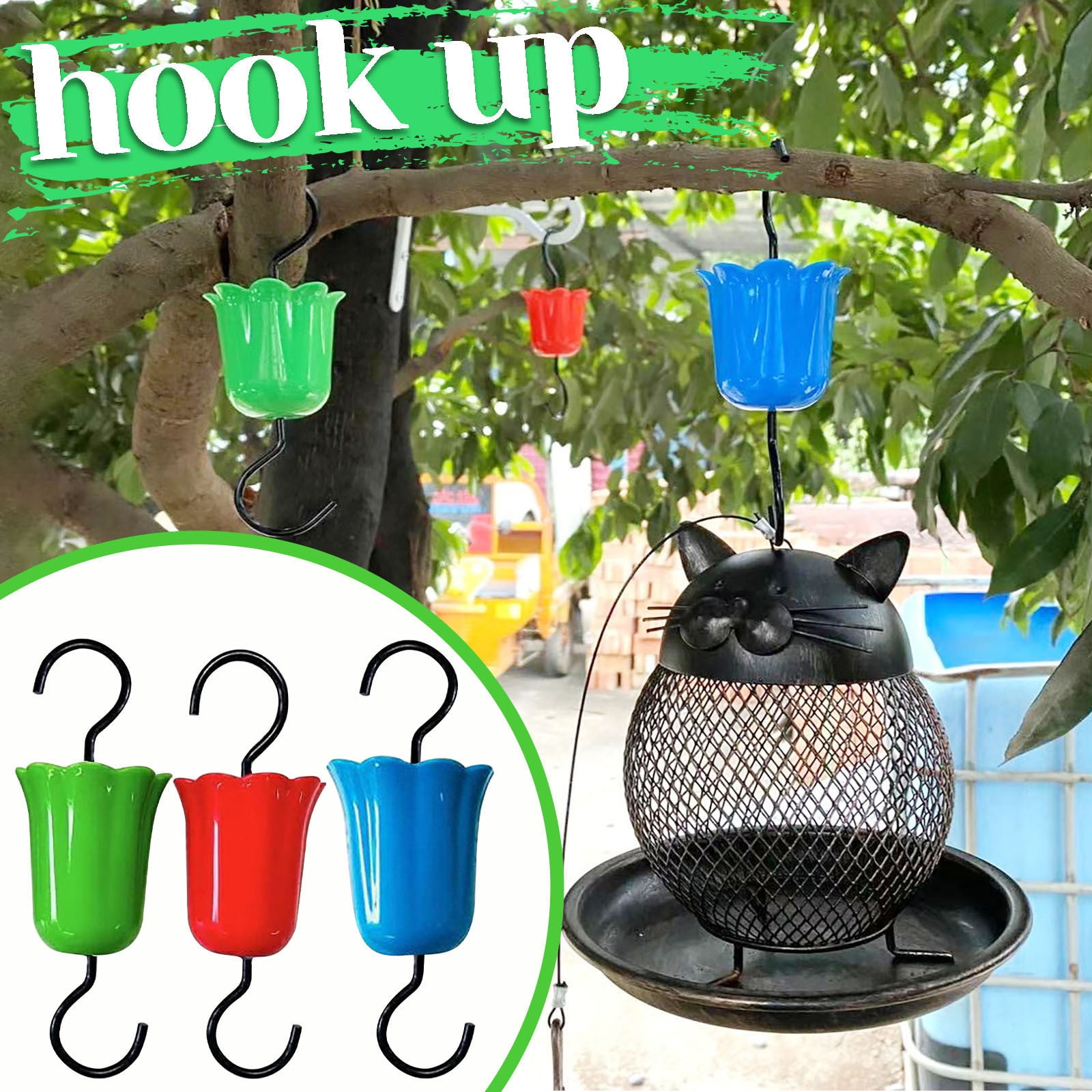 Vacemry 3Pcs Hummingbird Feeder Hook, Accessory Hanging Bracket for ...