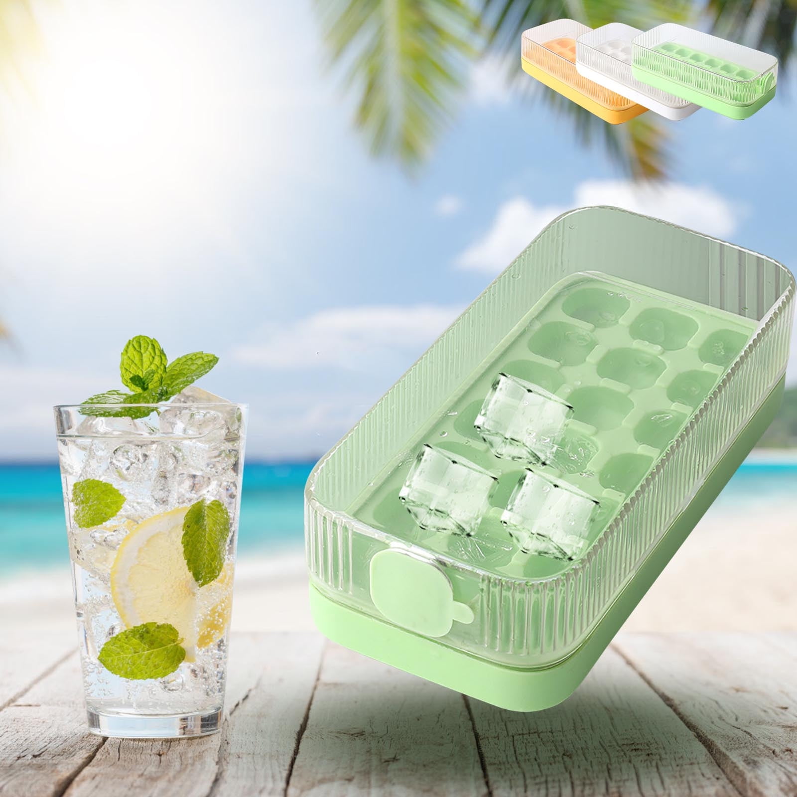 Vacemry 3Pcs Ice Tray, Silicone Press Type Ice Mold for 30-40 Oz ...