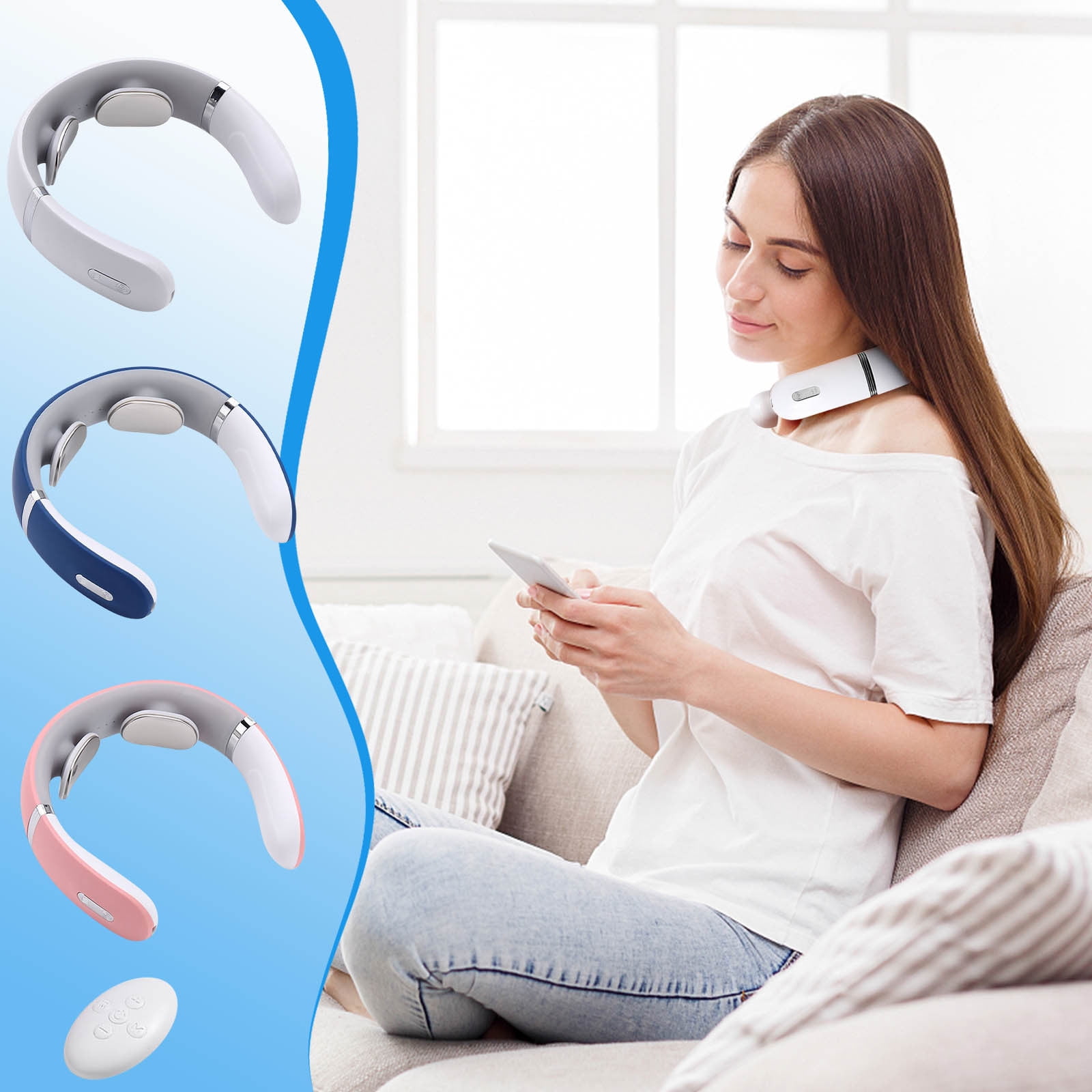 Vacemry 3Pcs Neck Massager, Rechargeable Neck Massager with Heat ...
