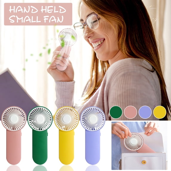 Vacemry 4Pcs Portable Hand Fan, Battery-Powered Mini Hanging Fan with ...