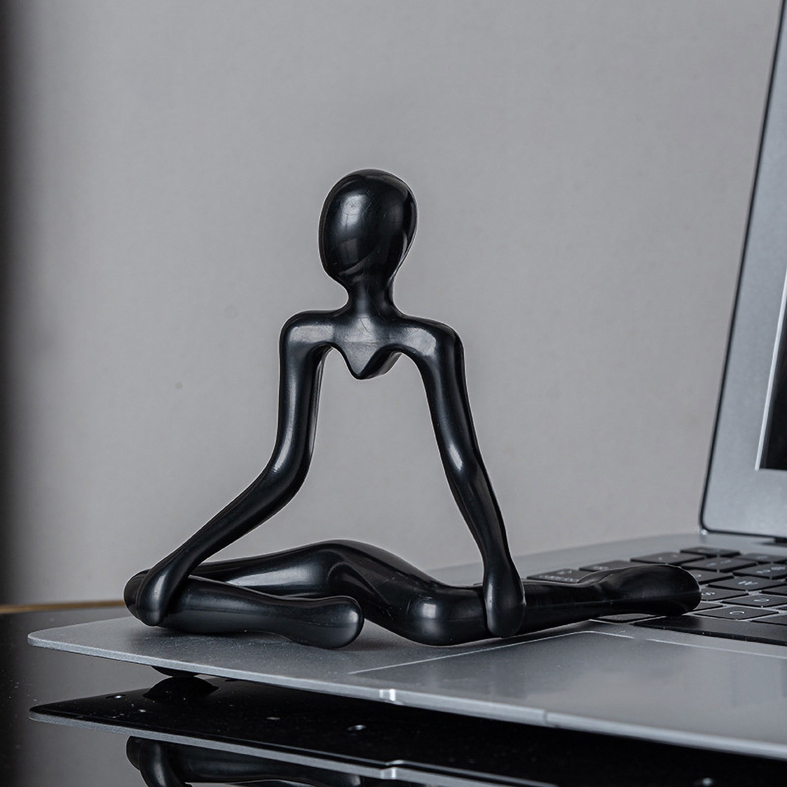 Vacemry Under $5 Abstract Sculpture Figure, Black Thinker Statue for ...