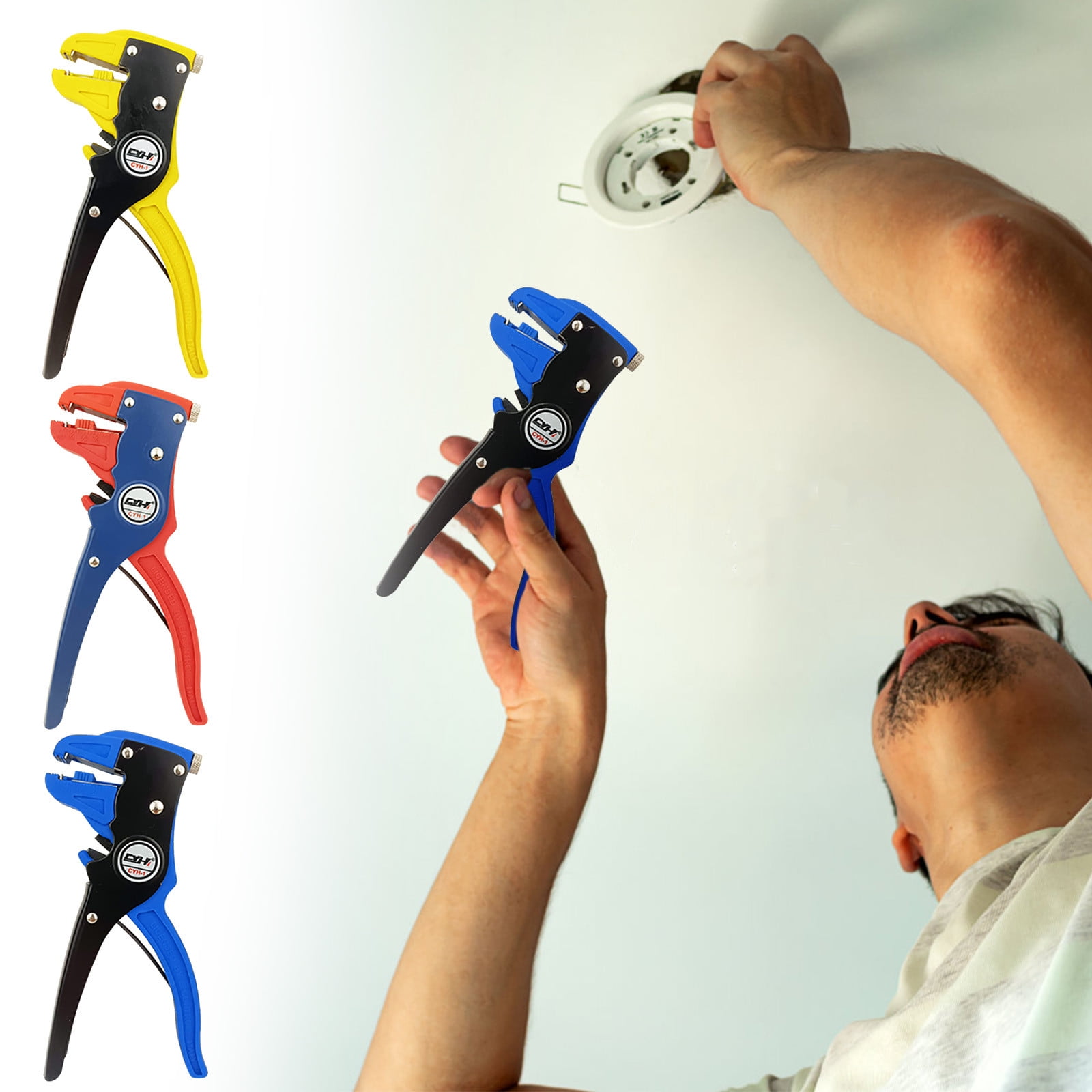 Vacemry Under $5 Automatic Cable Stripper, Self-Adjusting Wire Crimping ...