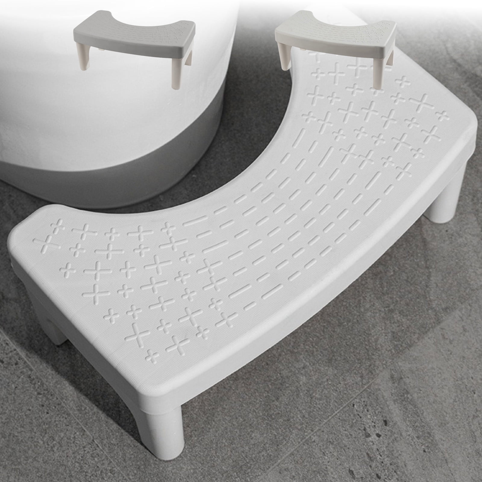 Vacemry Under $5 Bathroom Step Stool, Detachable Squatting Base, Toilet ...