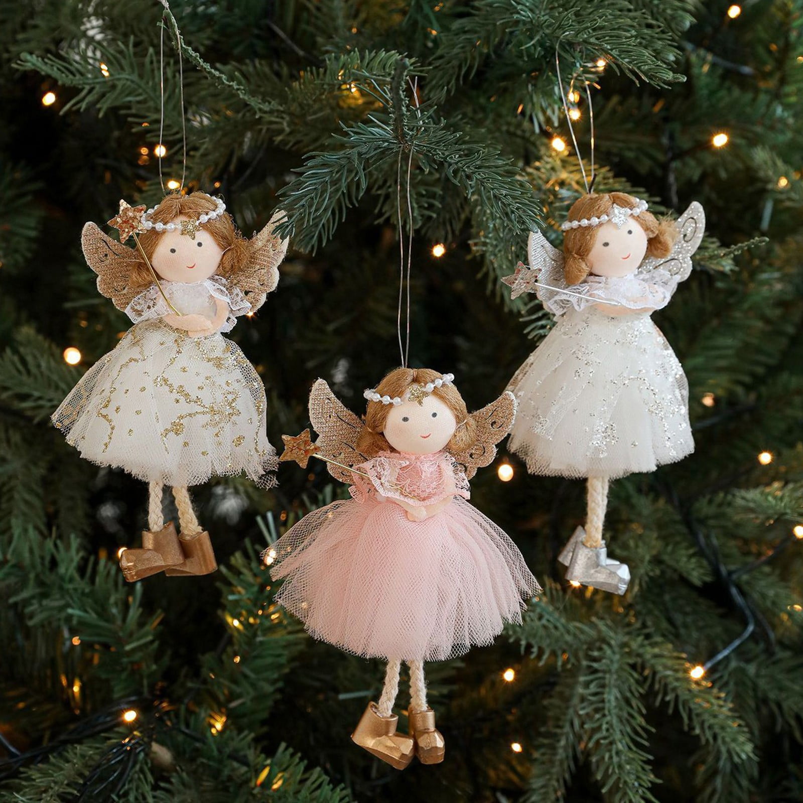 Vacemry Under $5 Christmas Angel Ornament, Hanging Doll Decor with ...