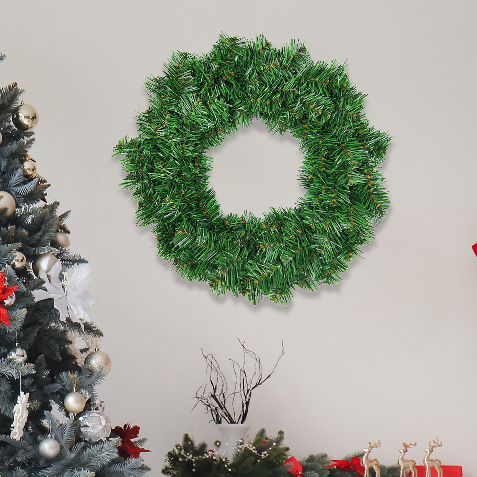 Vacemry Under $5 DIY Wreath Base Frame, Artificial Greenery Wreath Form ...