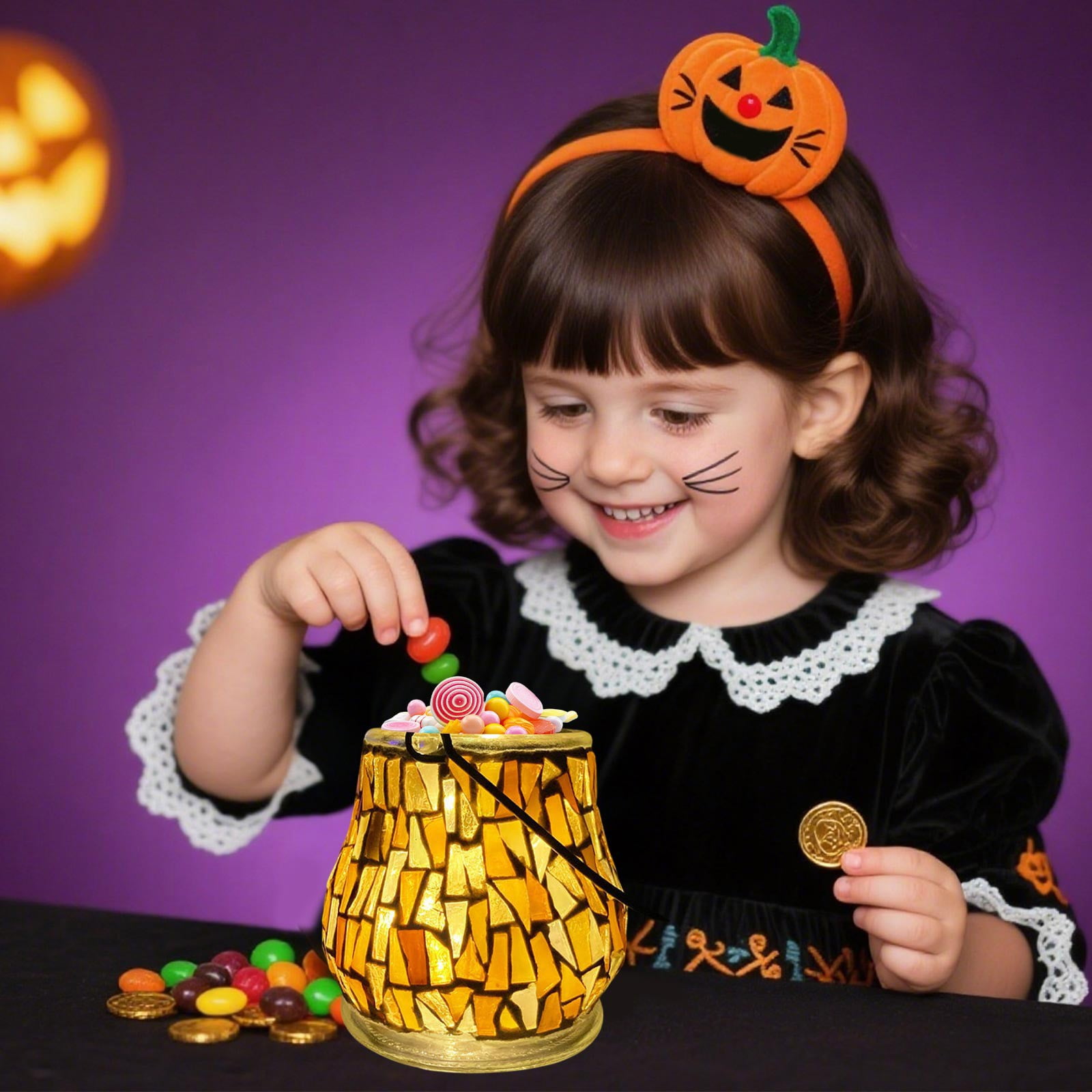 Vacemry Under $5 Illuminated DIY Candy Container, Craft Jar with Light ...