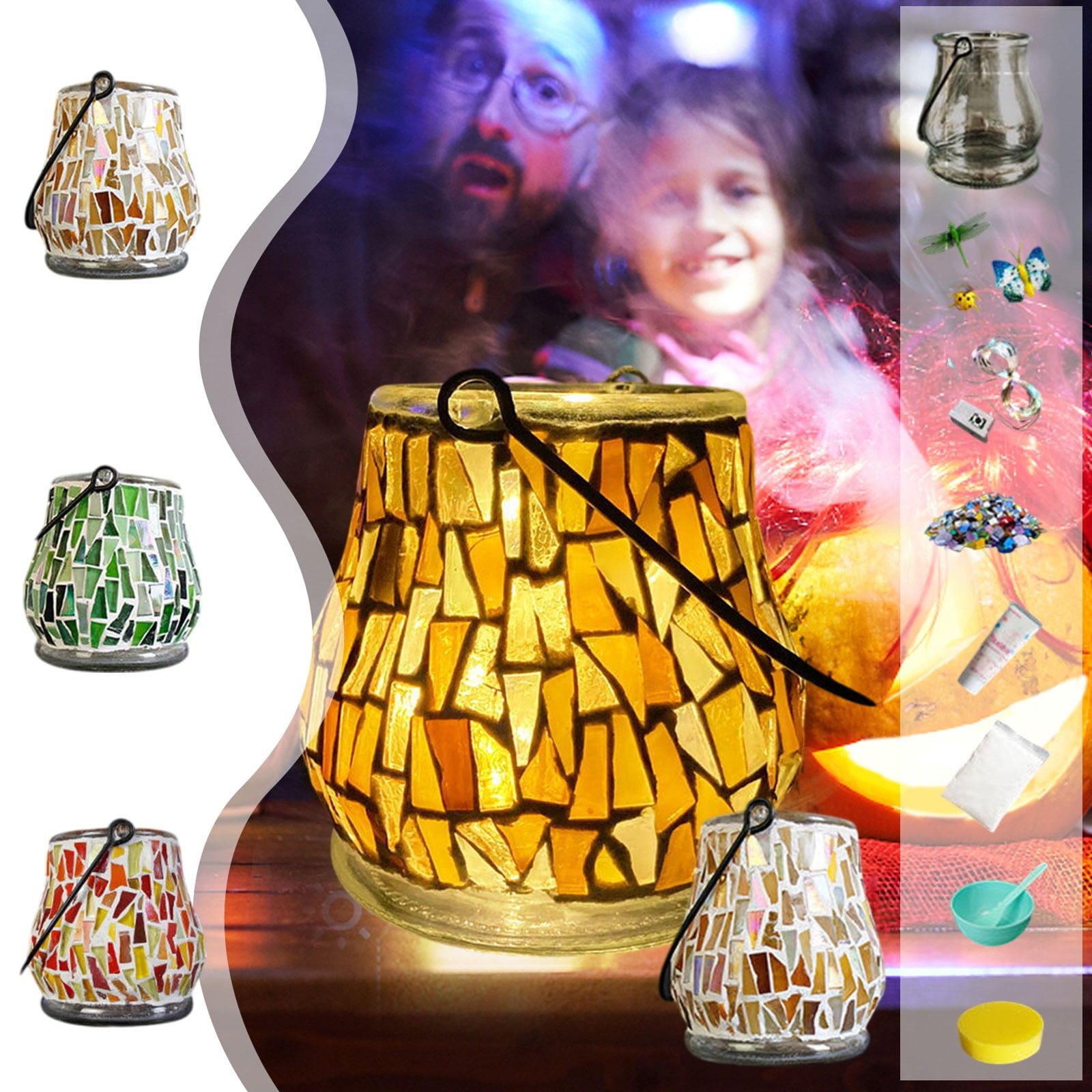 Vacemry Under $5 Illuminated DIY Candy Container, Craft Jar with Light ...