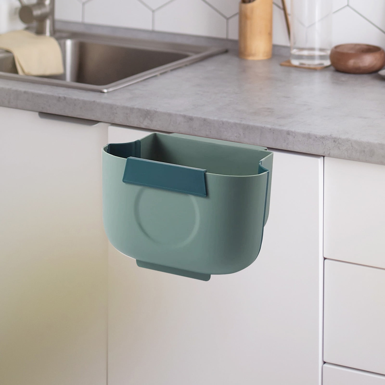 Vacemry Under $5 Kitchen Trash Can, Household Bathroom Waste Bin, Large ...