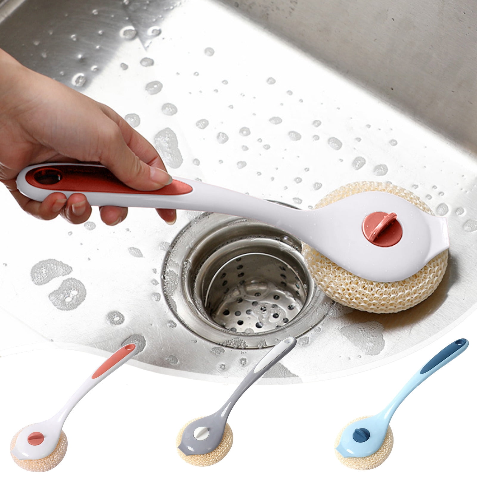Vacemry Under $5 Long Handle Cleaning Scrub Brush, Dish Washing Tool ...