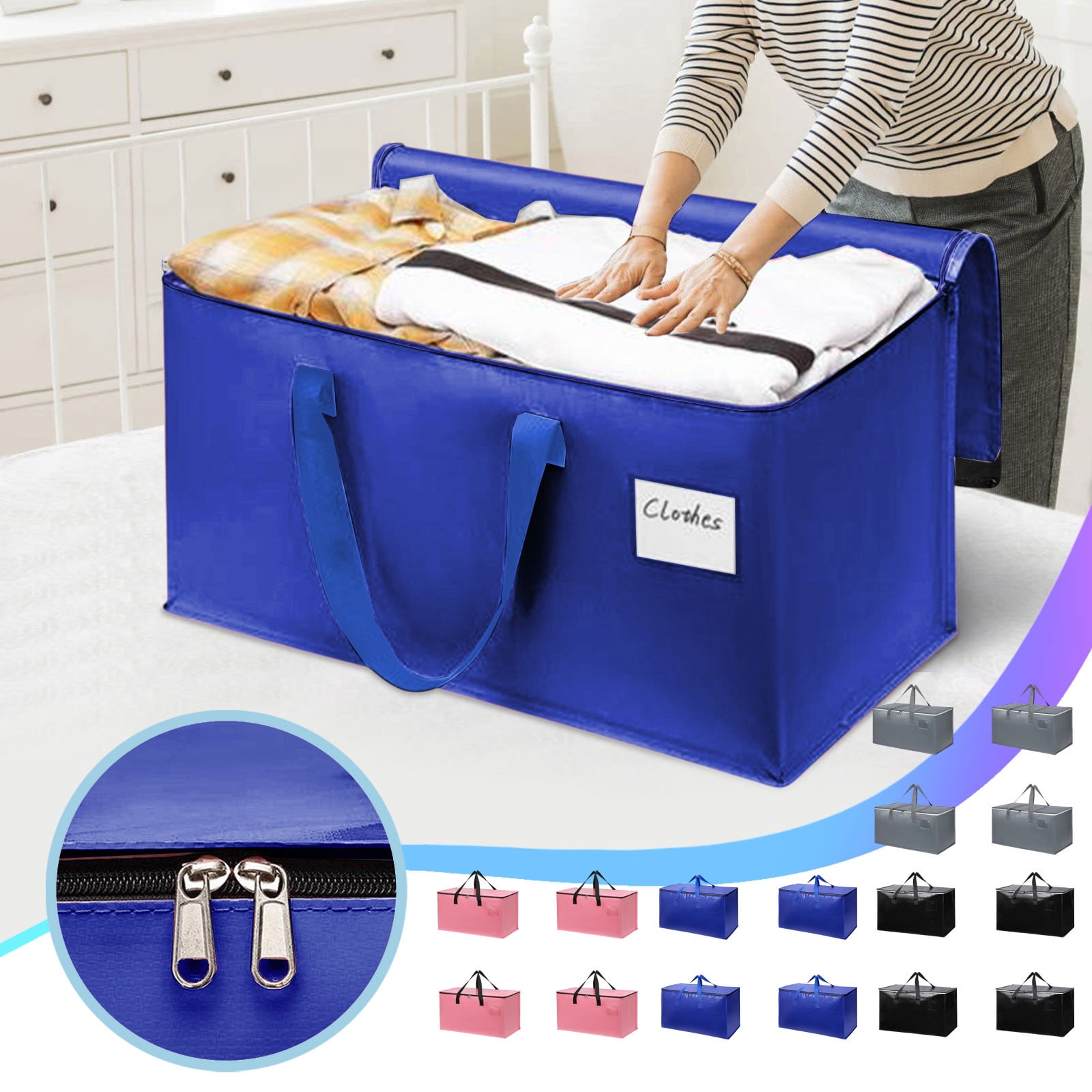 Vacemry Moving Storage Organization Bags, 4-Pack Large Capacity Luggage ...