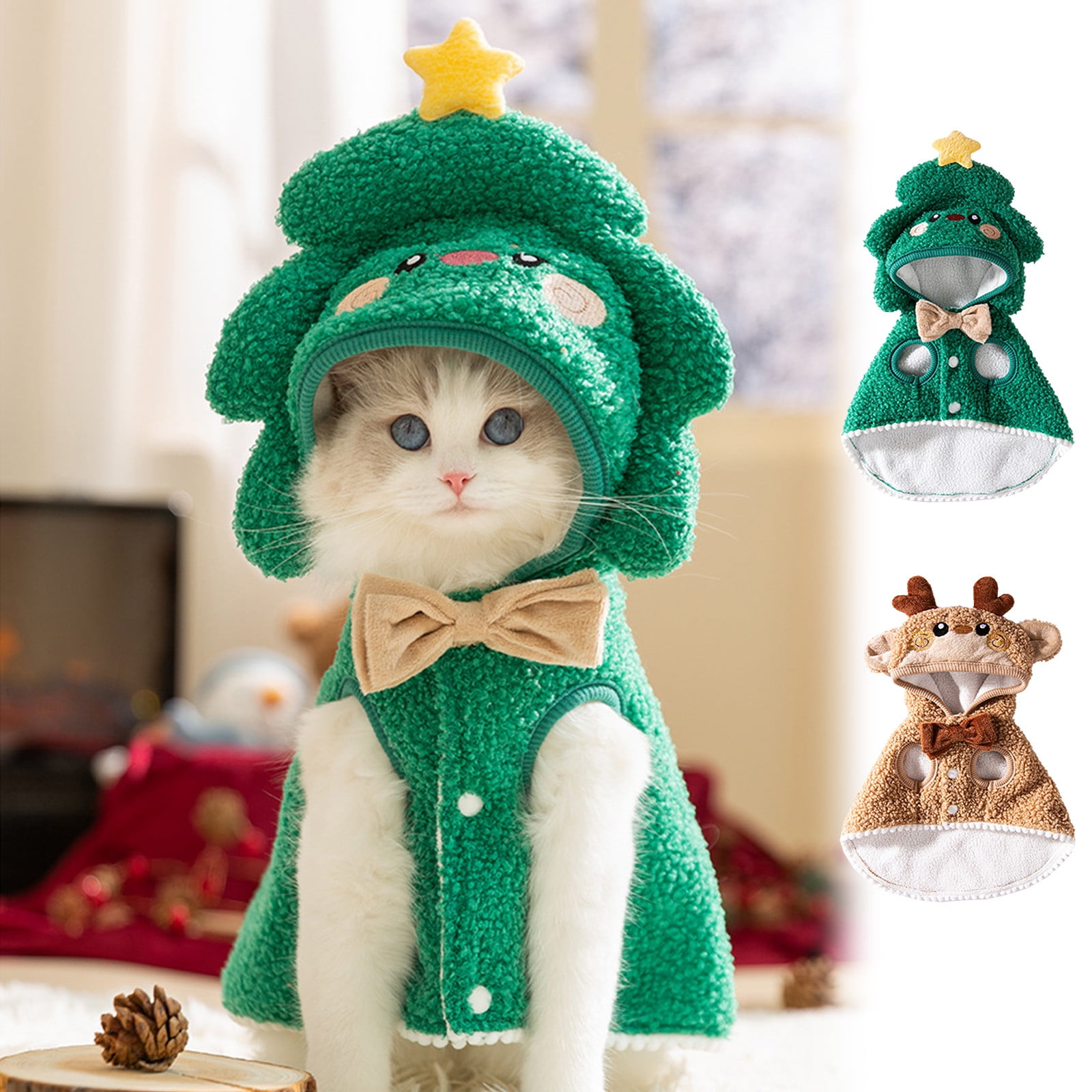 Vacemry Under $5 Pet Cape Clothes, Christmas Halloween Costume for Dogs ...