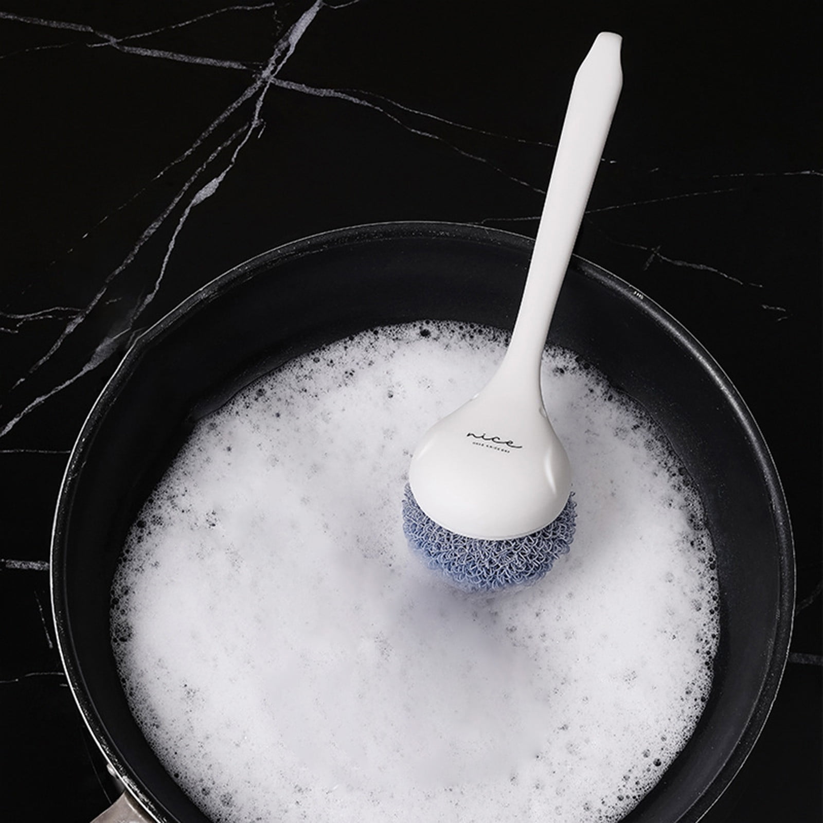 Vacemry Under $5 Pot Cleaning Brush, Long Handle Scrubber, Dish Washing ...