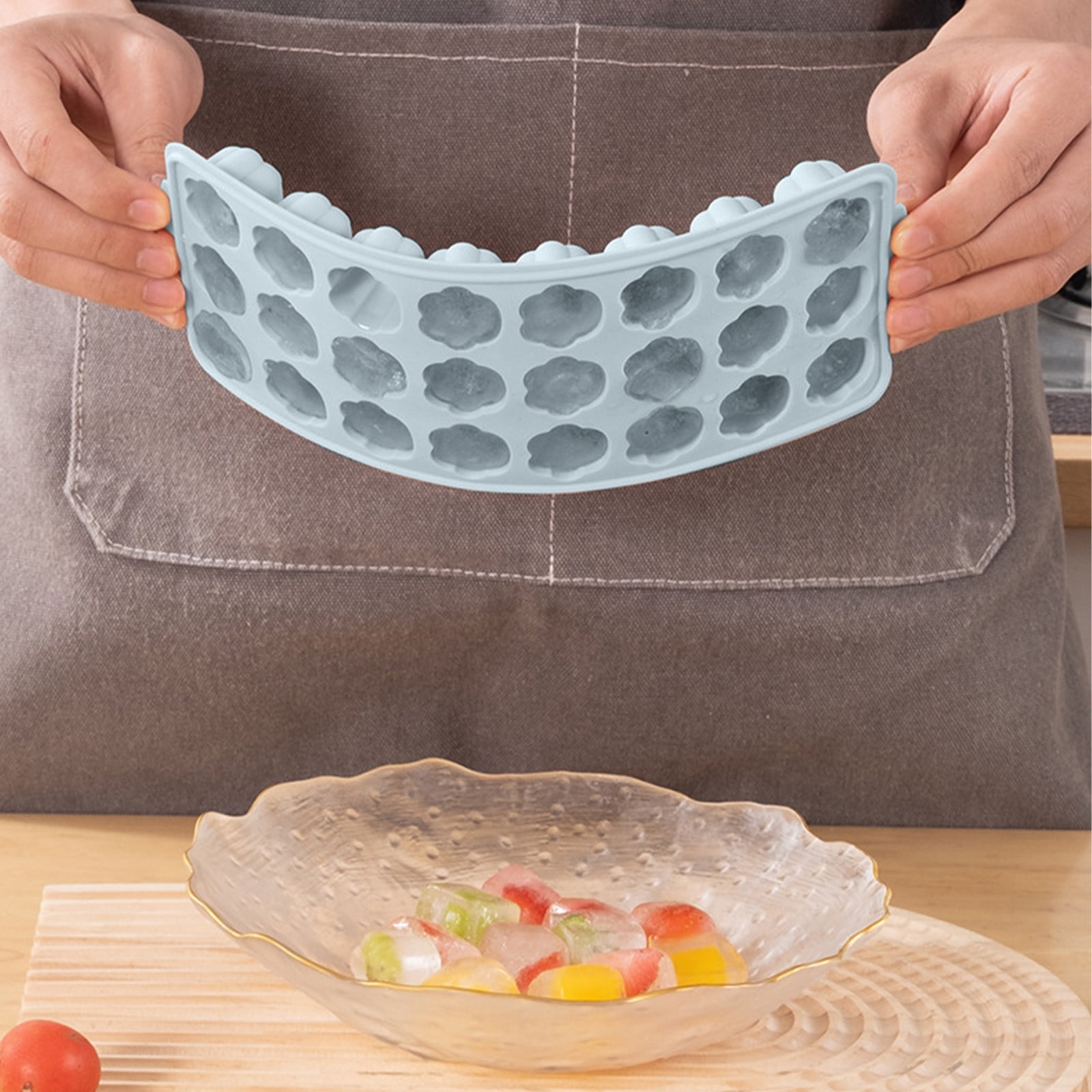 Vacemry Under $5 Silicone Ice Tray with Lid, Cat Paw Shape Mold for ...