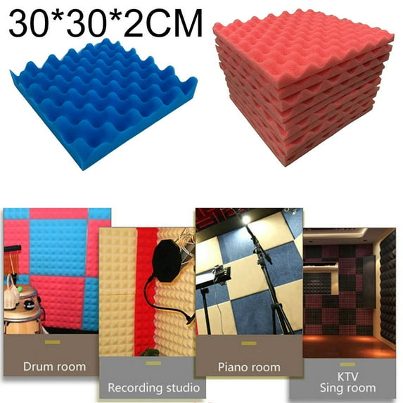 Vacemry Under $5 Sound Absorption Foam Squares, Egg Crate Pattern ...