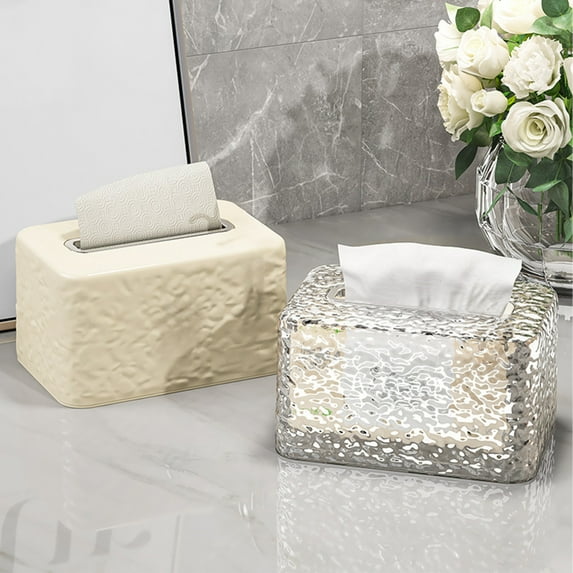 Vacemry Under $5 Tissue Cover Box, Plastic Facial Paper Organizer ...