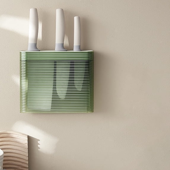 Vacemry Under $5 Wall Mounted Knife Block, ABS Kitchen Knives Storage ...