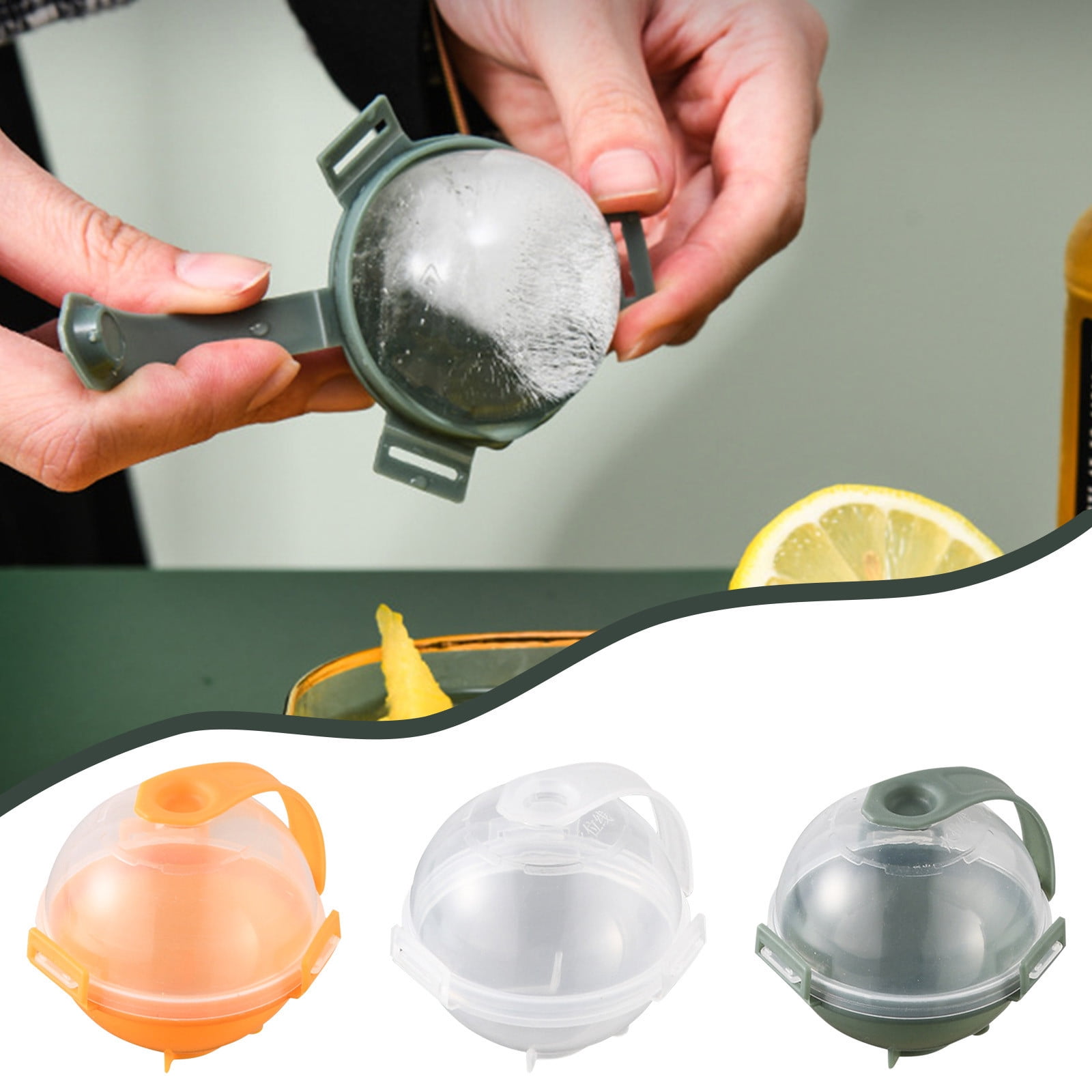 Vacemry Under $5 Whiskey Round Ice Maker, Large Spherical Ice Ball ...
