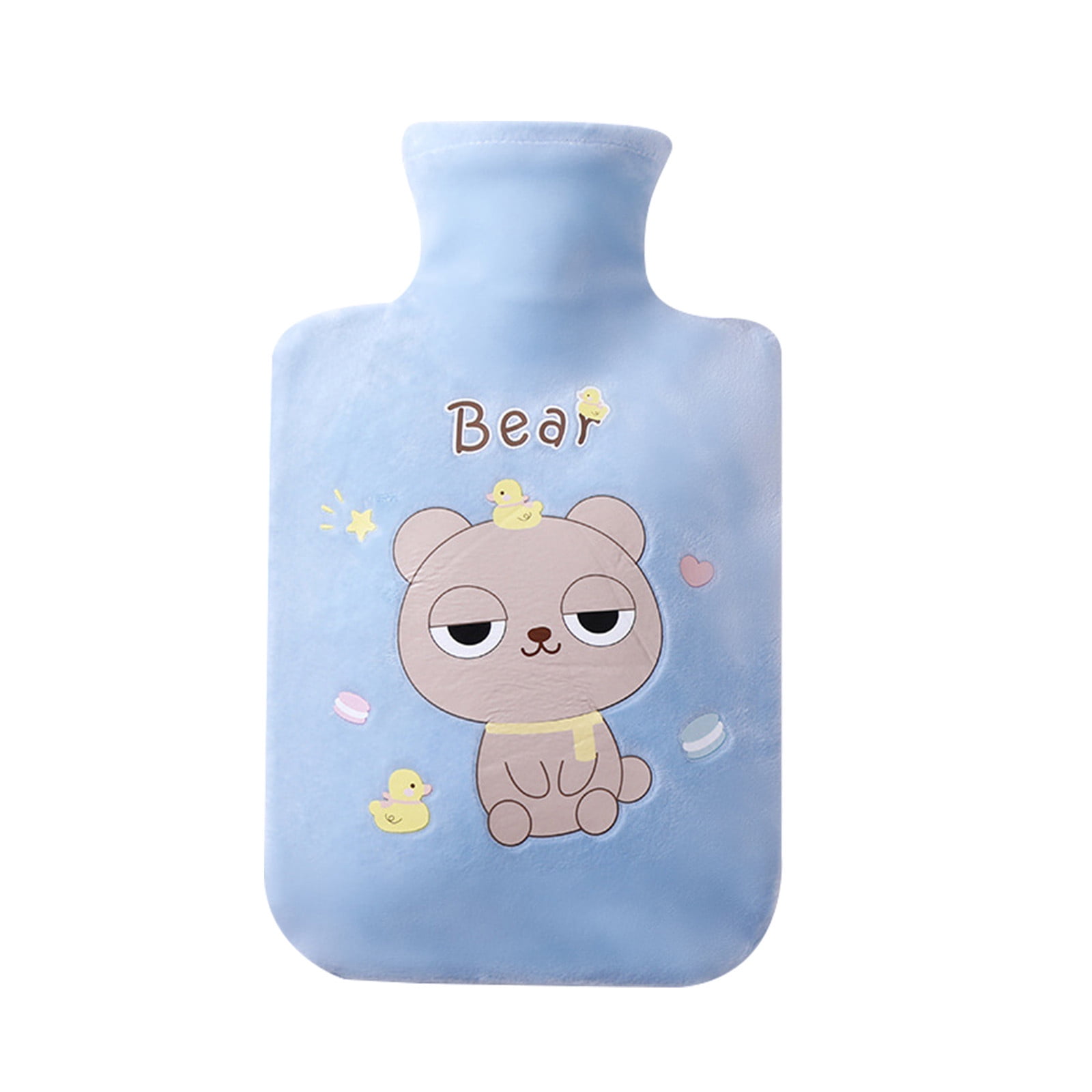 Vacemry 500ml Rubber Hot Water Bottle with Flannel Cover, Warm Compress ...