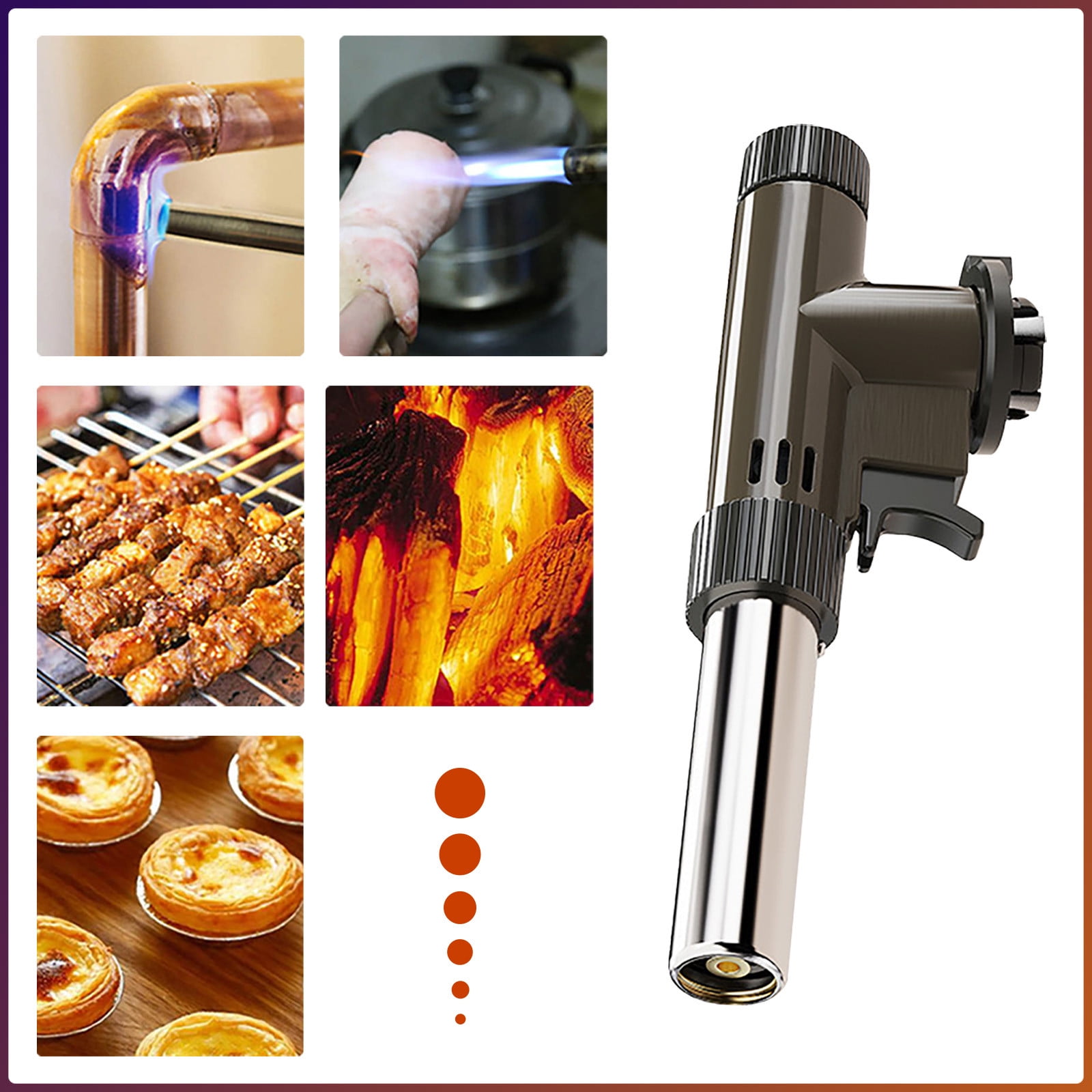 Vacemry Butane Torch, Portable Blow Torch with Ignition and Adjustable ...