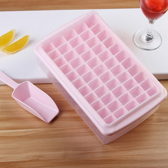 Vacemry Large Ice Tray, 55-Cavity Ice Tray with Lid and Shovel, Big ...