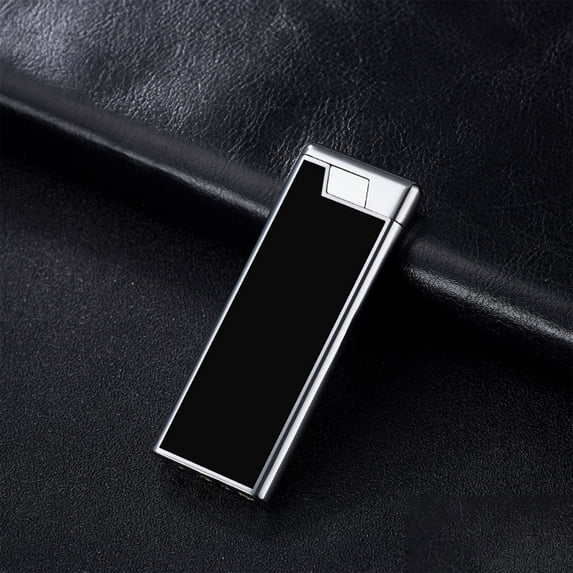 Vacemry Metal Lighter, Thin Wheel Straight Metal Butane Lighter ...