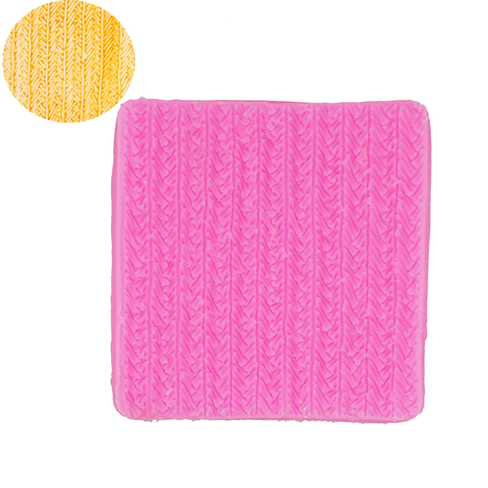 Vacemry Silicone Texture Mold, Fondant Knitted Texture Silicone Mold ...