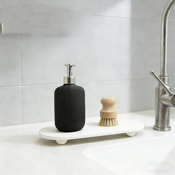 Vacemry Sink OrganizerKitchen Sink Organizer Silicone Faucet Mat Sink ...