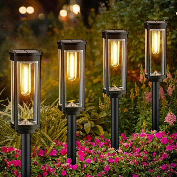 Vacemry Solar Garden LightOutdoor Solar Powered LED Light, Waterproof ...