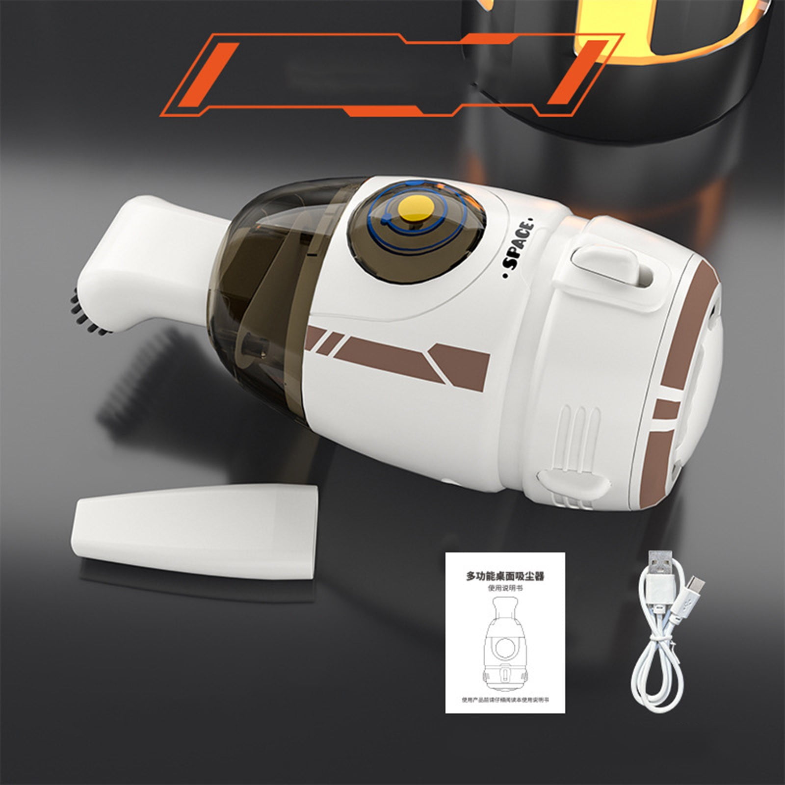 Vacemry USB Vacuum Cleaner, Rechargeable Handheld Desktop Cleaner with ...