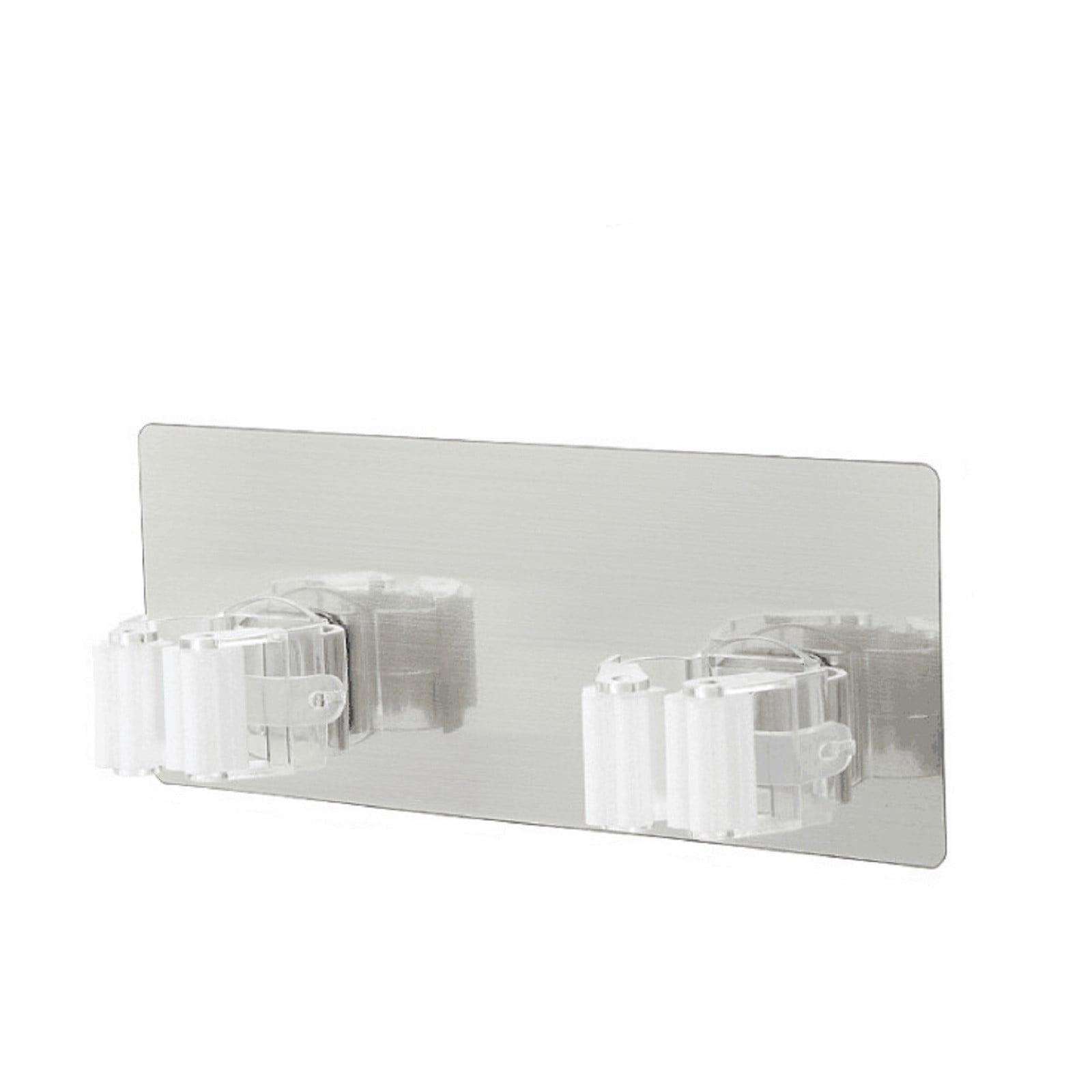 Vacemry Wall Mounted Mop Rack, Double Hook Adhesive Mop and Broom ...