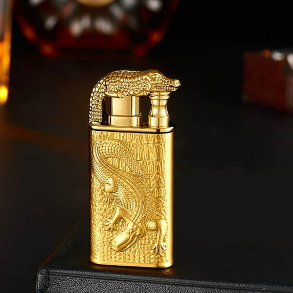 Vacemry Windproof Lighter, Electroplated Metal Dual Flame Lighter ...