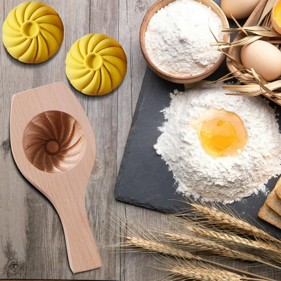 Vacemry Wooden Cake Mold, Hand Carved Wooden Mold for Baking and Soap ...