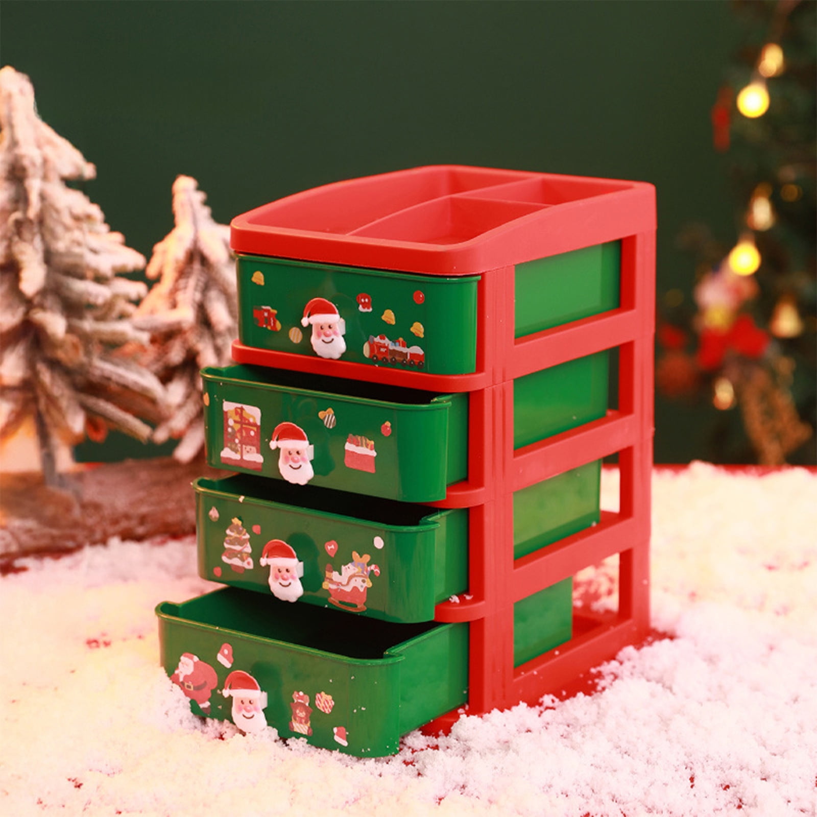 Vacemry under $5 Christmas Storage Box, Christmas Storage Organizer, 4 ...