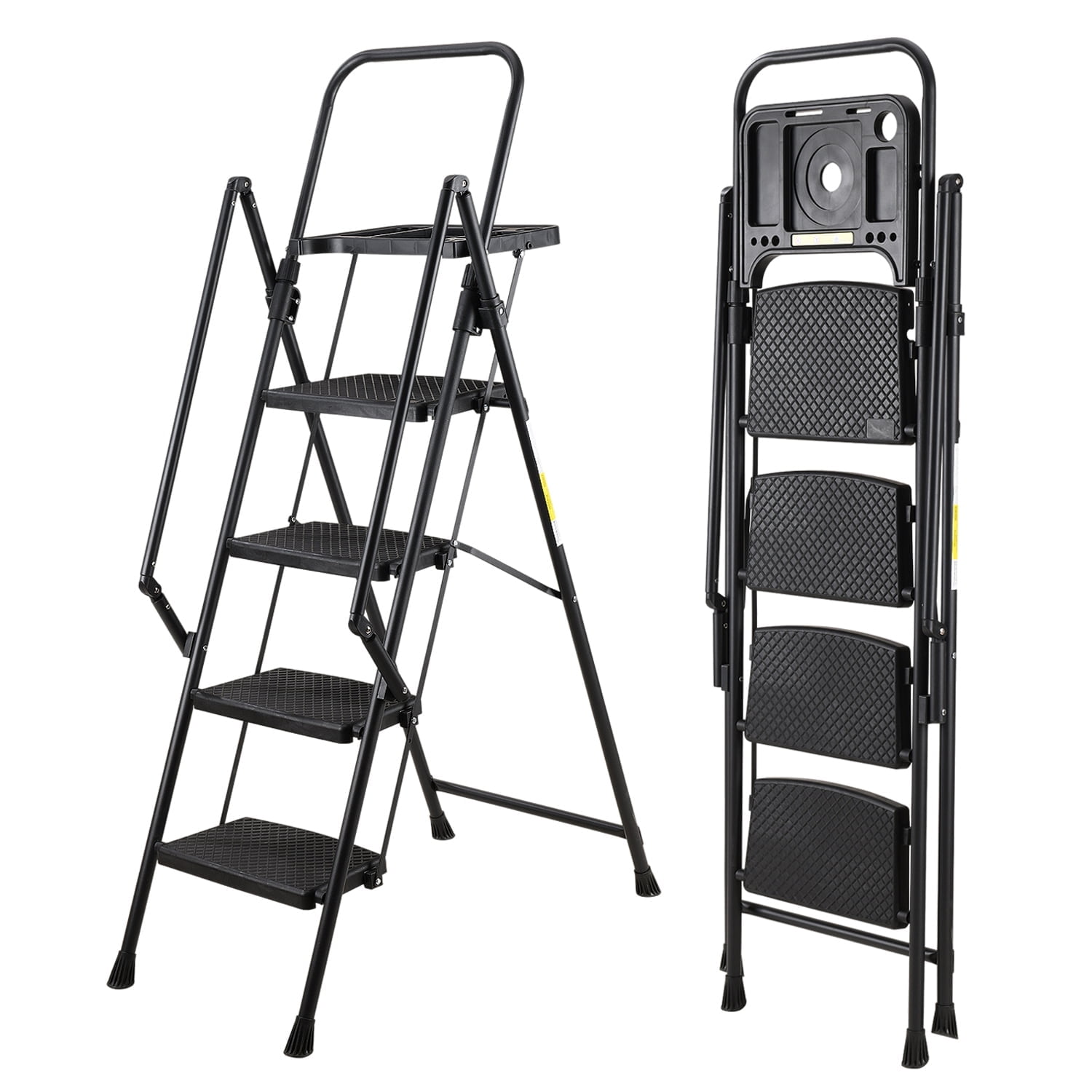Vacmaster Foldable 4-Step Steel Ladder , Home ladder with Wide Anti ...