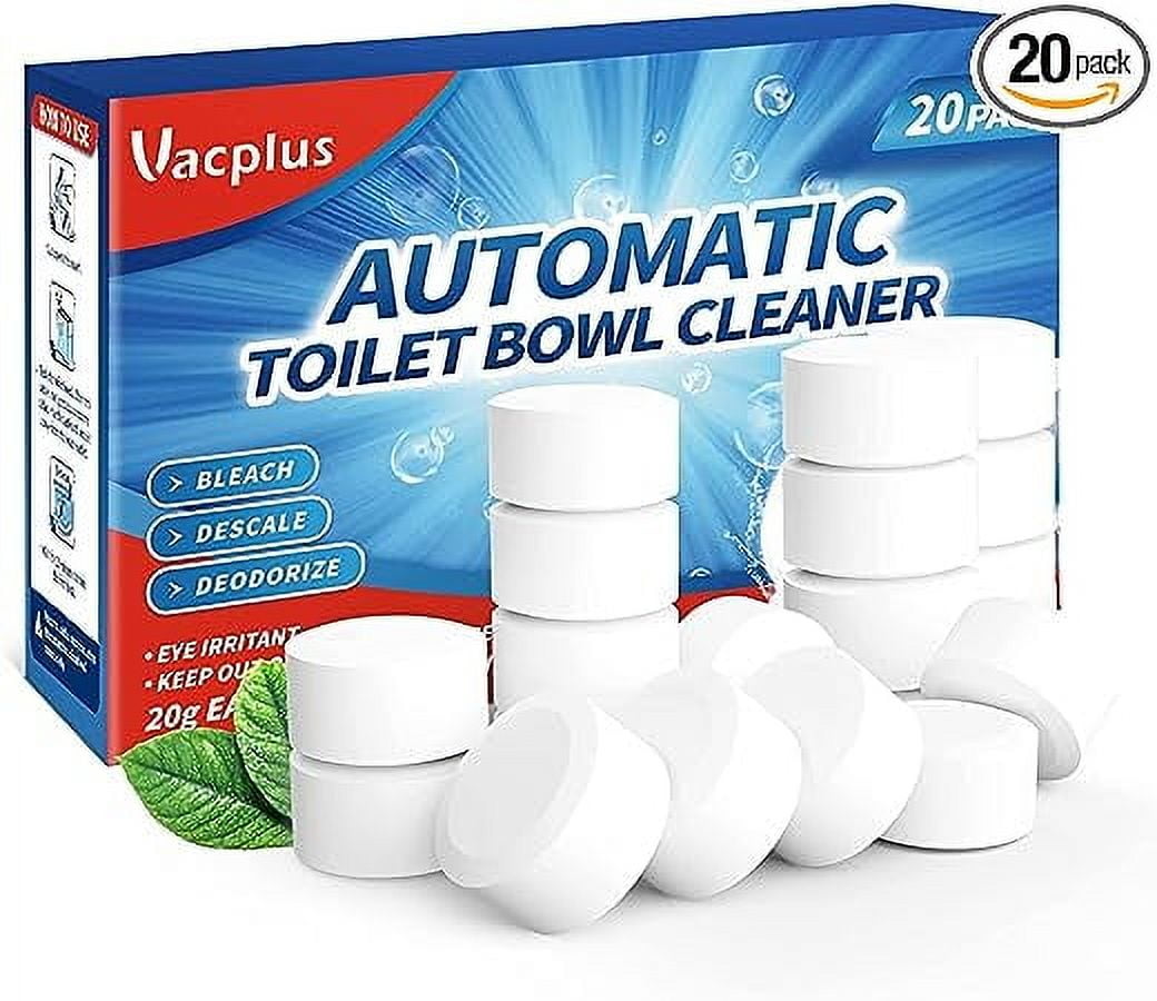 Vacplus Toilet Bowl Cleaner Tablets - 20 PACK, Automatic Toilet Bowl ...