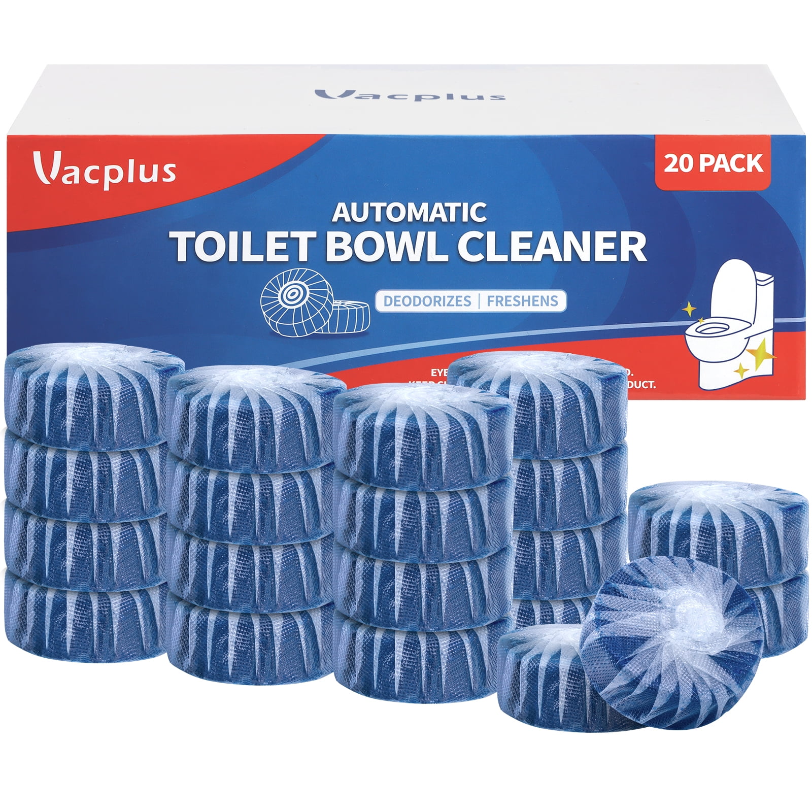 Vacplus Toilet Bowl Cleaners, 20 Pack Toilet Cleaner Tablets - Walmart.com