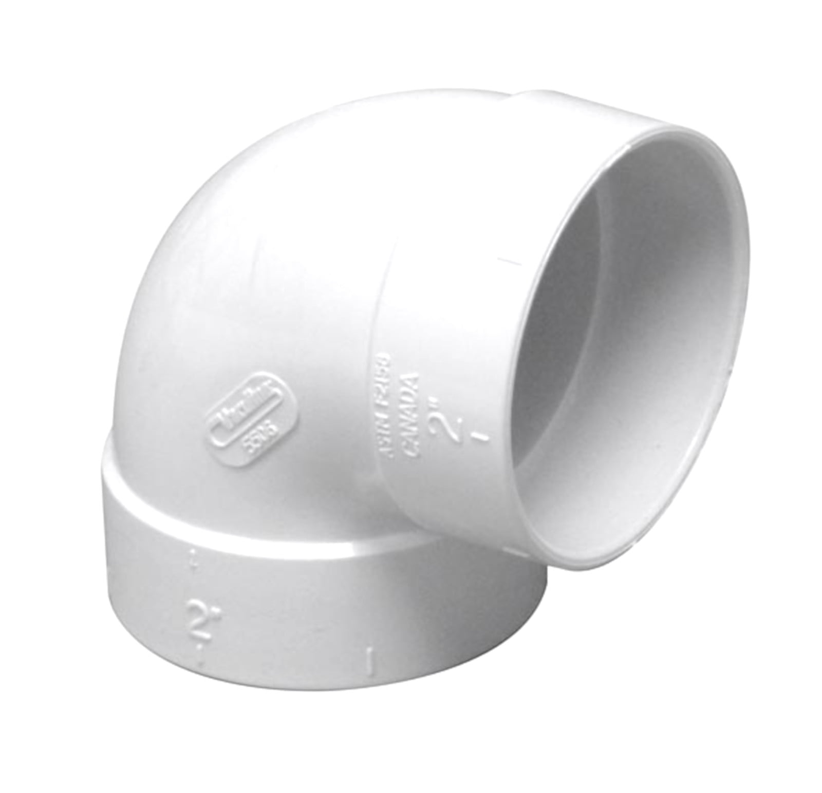 Vaculine Central Vacuum Cleaner White 2 Inch PVC 90 Degree Short Elbow ...