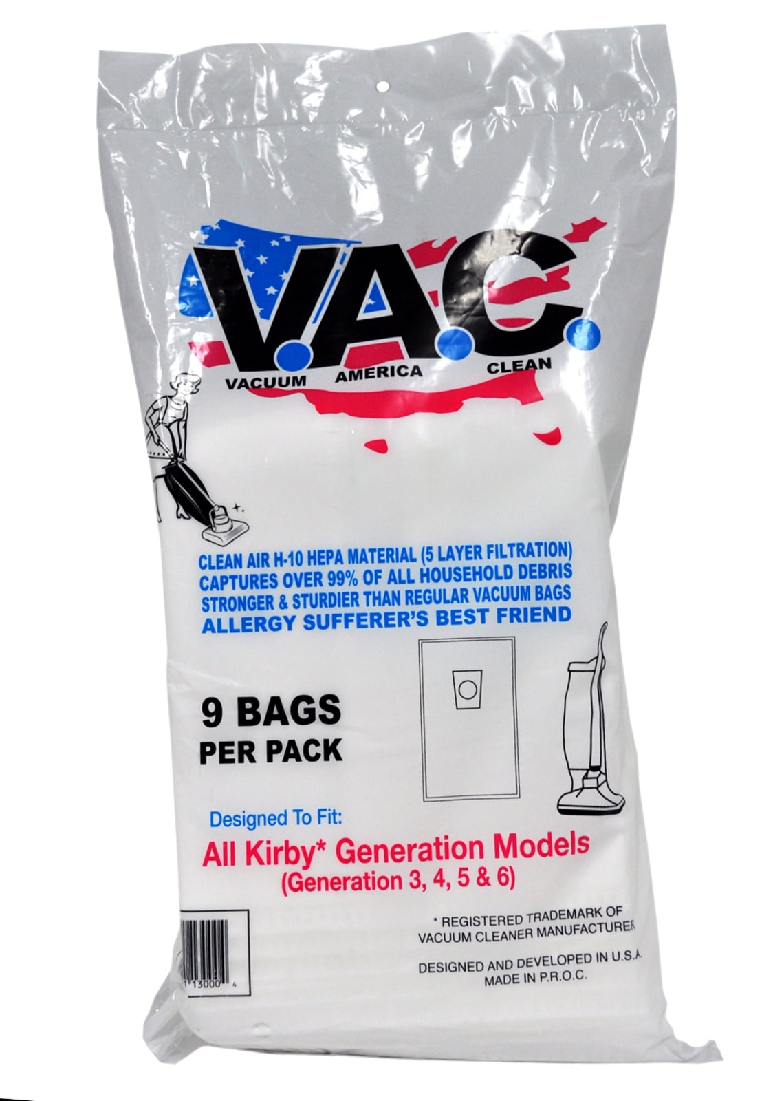 Vacuum America Clean HEPA Vacuum Bags Designed To Fit Kirby Generation ...