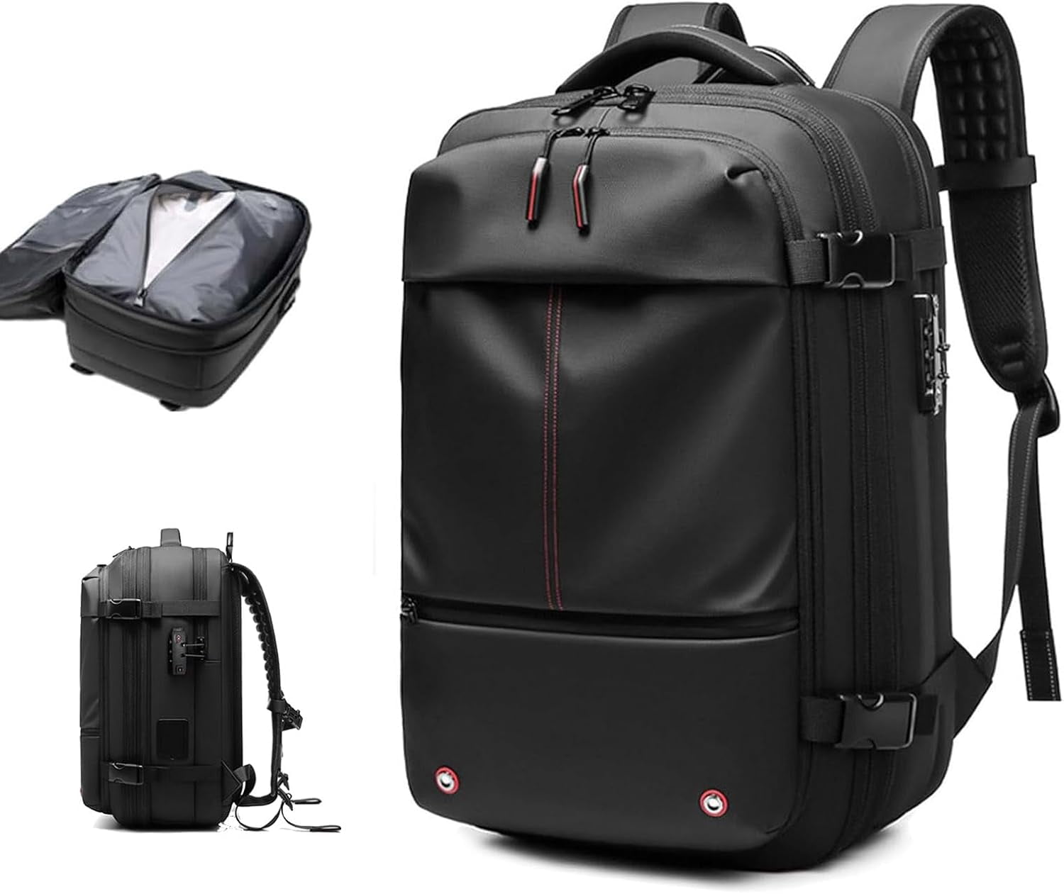 Vacuum Backpack Travel, 60L Travel Backpack Vacuum Compression, Tsa ...