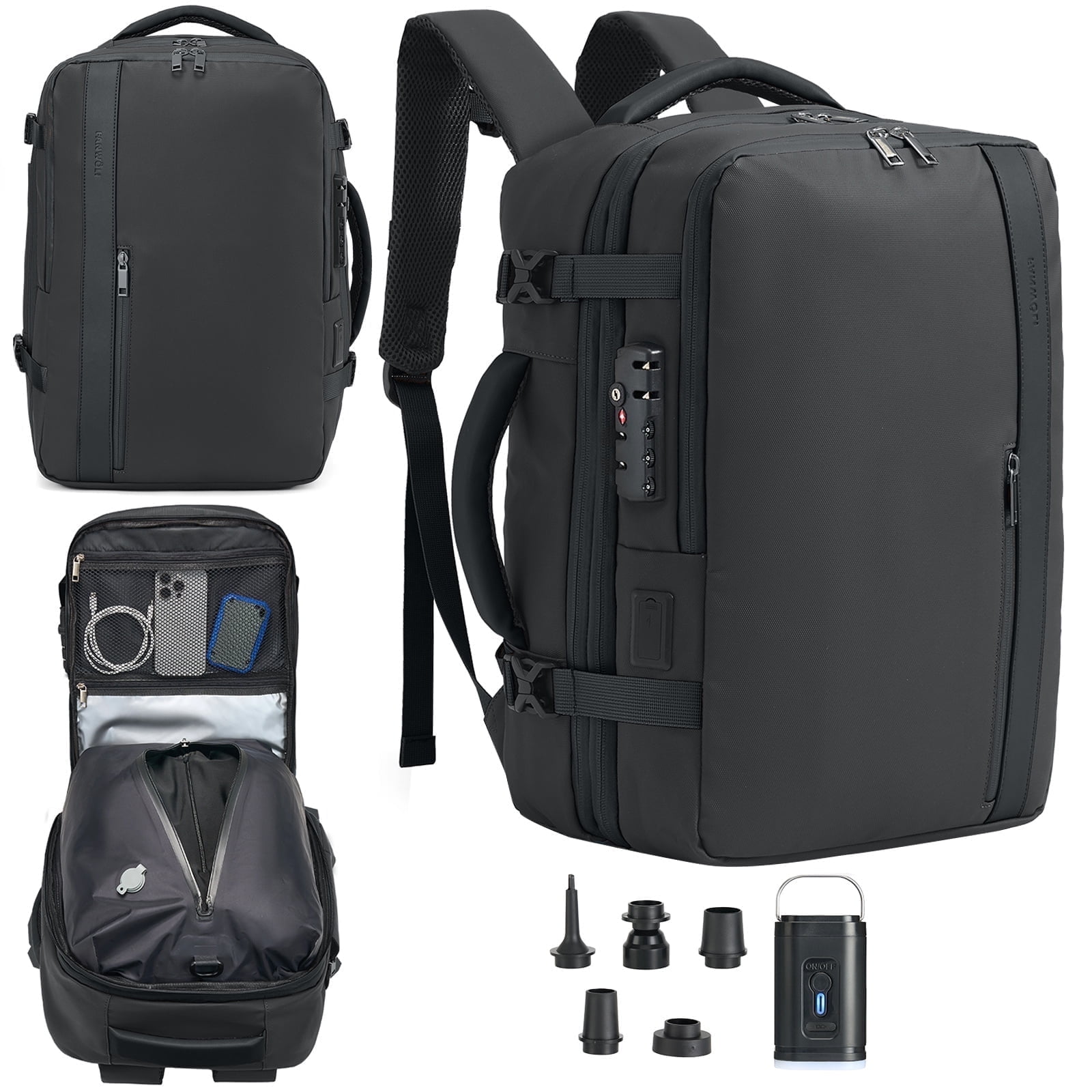 Fegat Vacuum Backpack for Travel,60L Expandable Compression Bag with ...