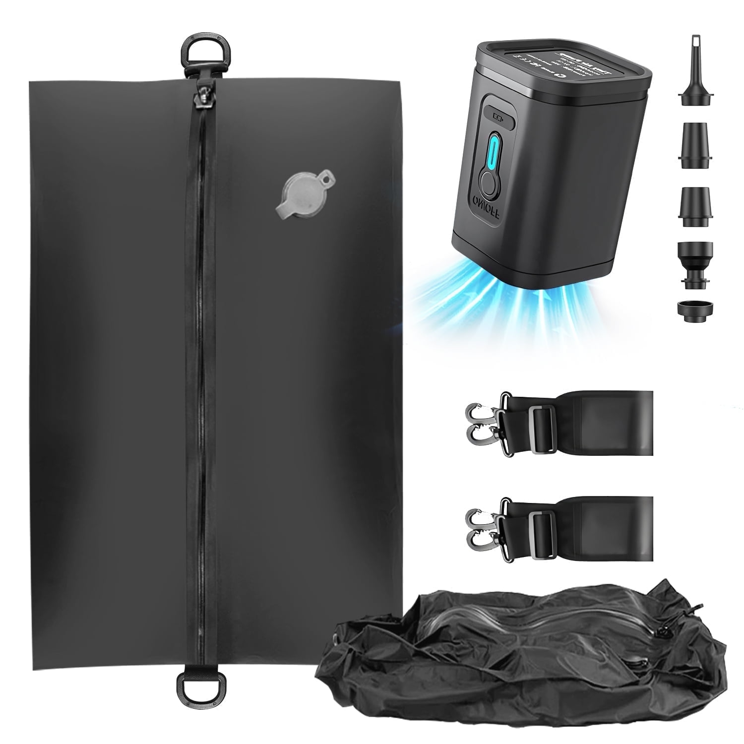 Vacuum Storage Bags for Travel with Wireless Pump, Adjustable Shoulder ...