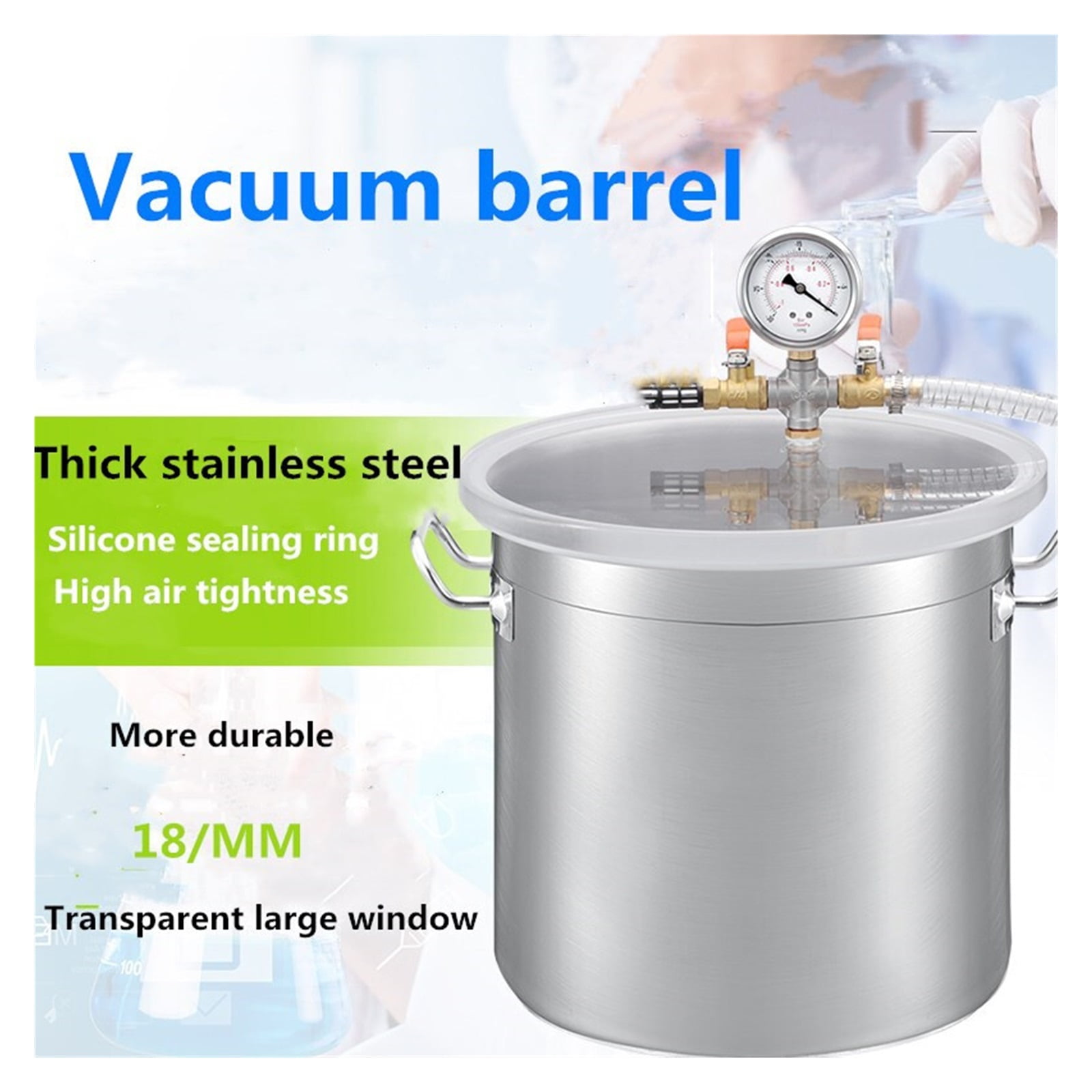 Vacuum Barrel 6L/12L/17L Stainless Steel Vacuum Chamber Vacuum ...