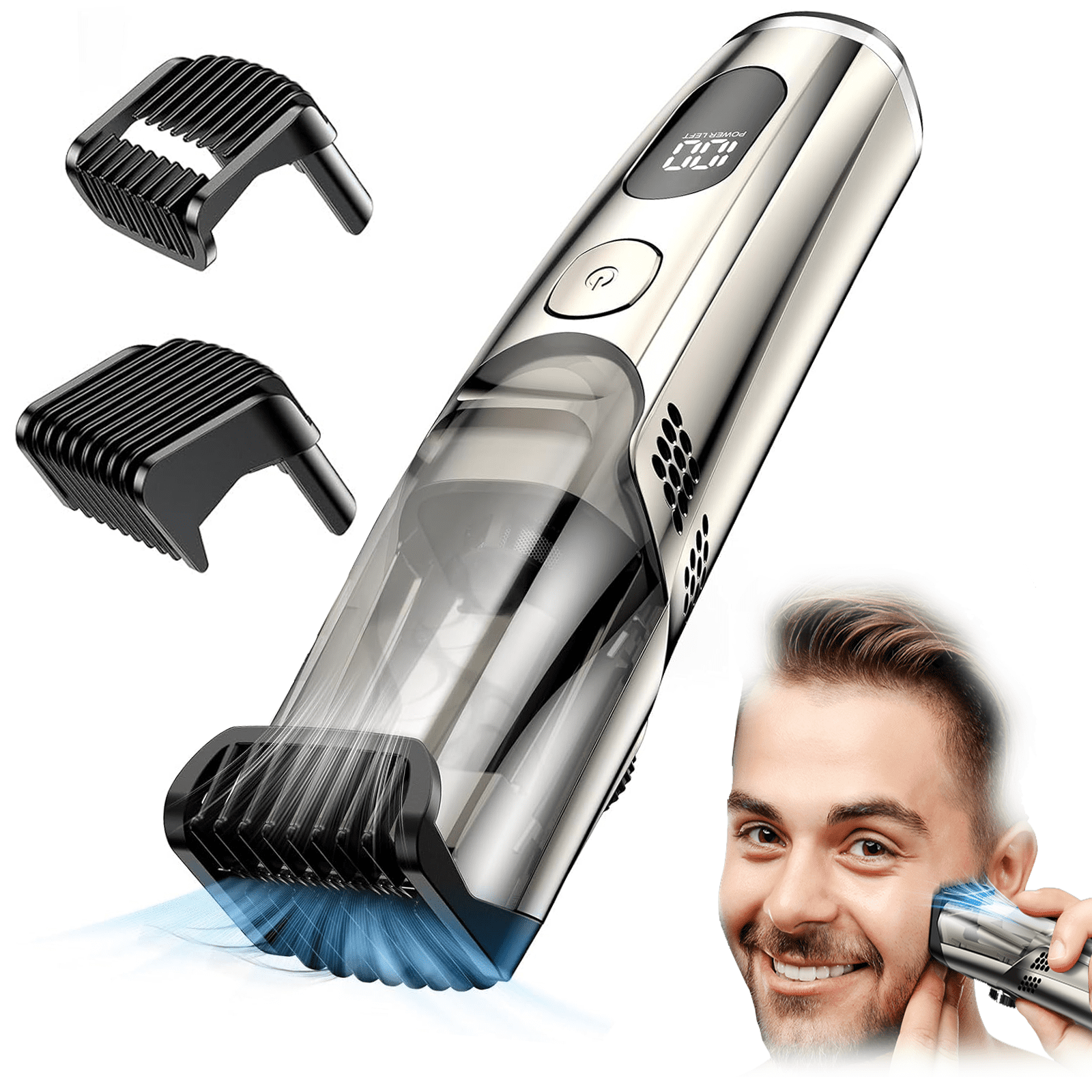 Vacuum Beard Trimmer for Men,Beard Trimmer for Men,New Version ...