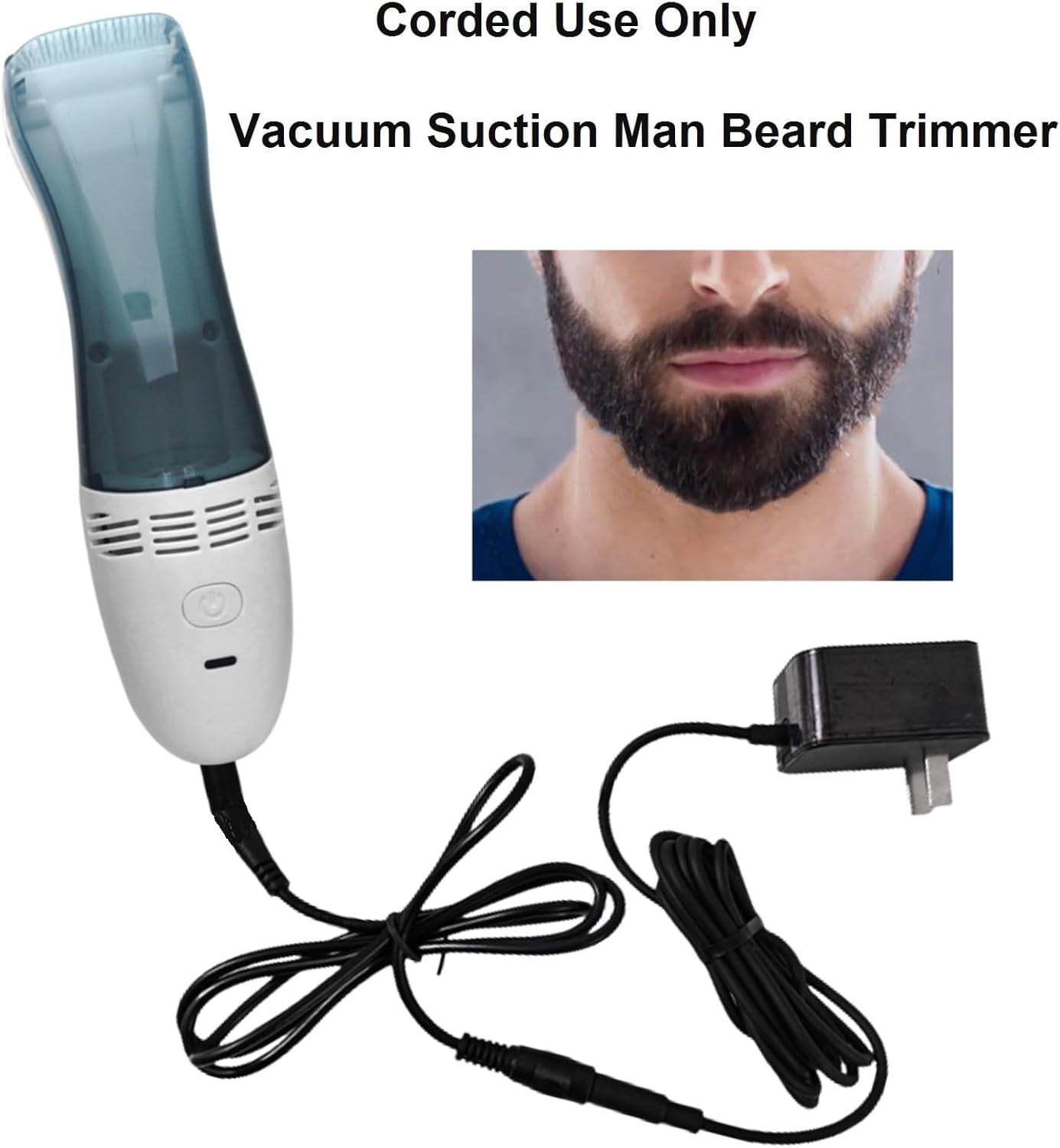 Vacuum Beard Trimmer with Auto Suction Dual Motor Electric Hair Kit for ...