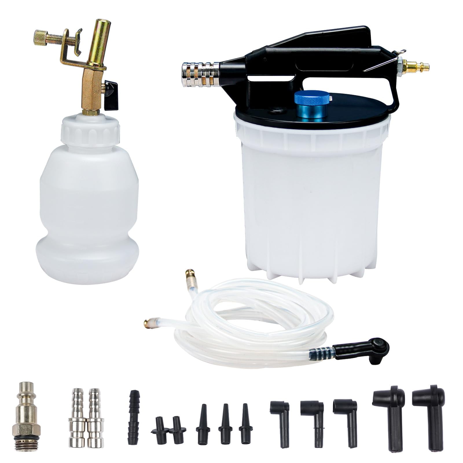 Vacuum Brake Bleeder Kit with 2L Brake Fluid Extractor 1L Refilling ...