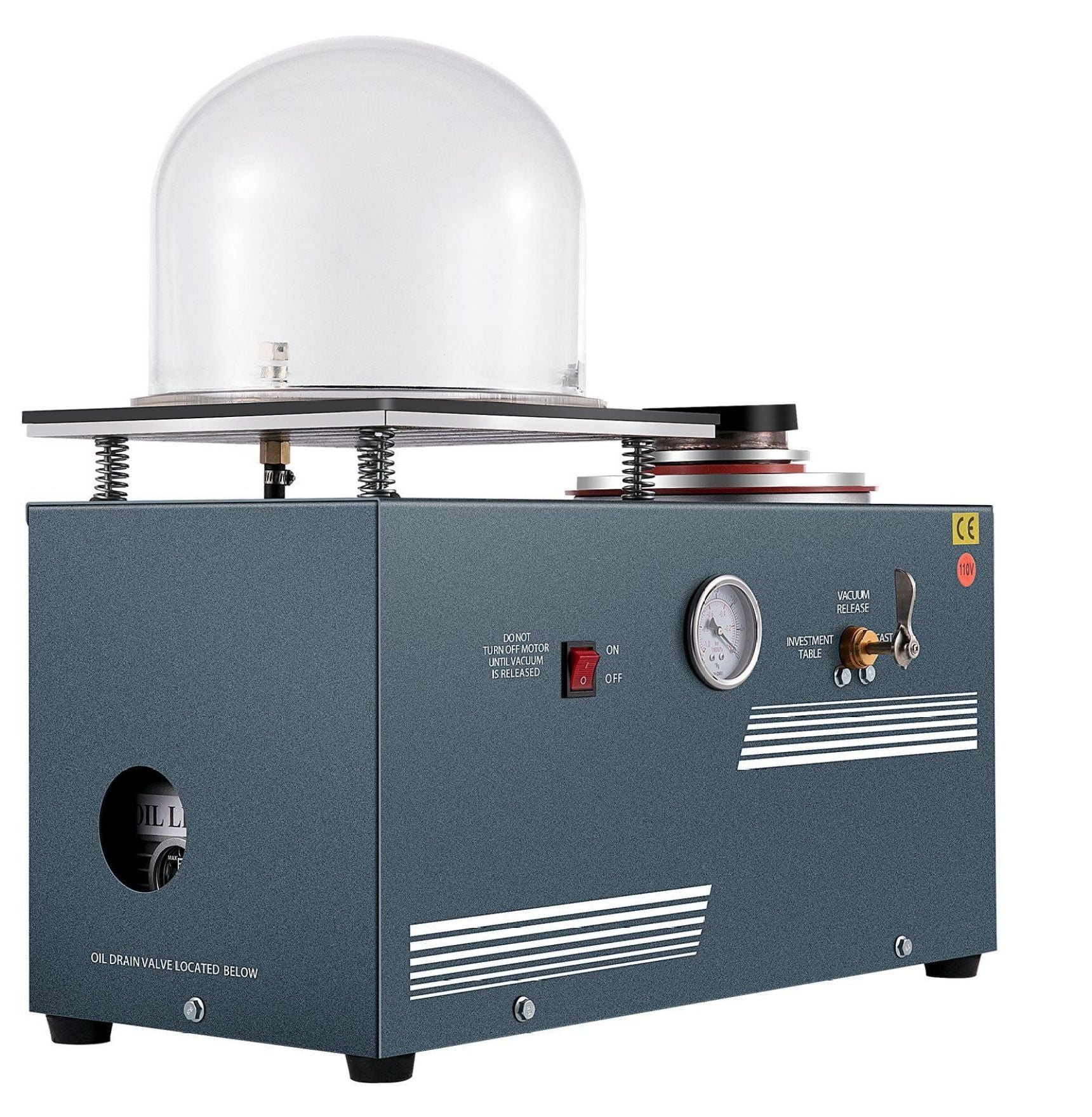 Vacuum Casting Machine 2L with 3 CFM Pump, Jewelry Investing Casting ...